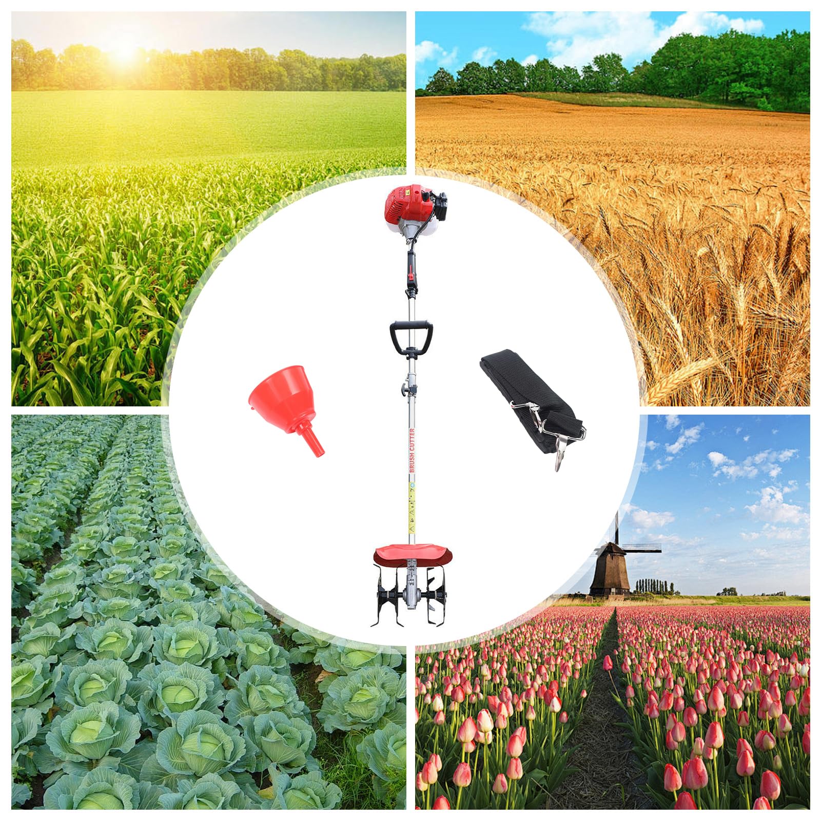 Snapklik.com : Handheld Tiller Cultivator 427Cc 2Stroke Mini Gas ...