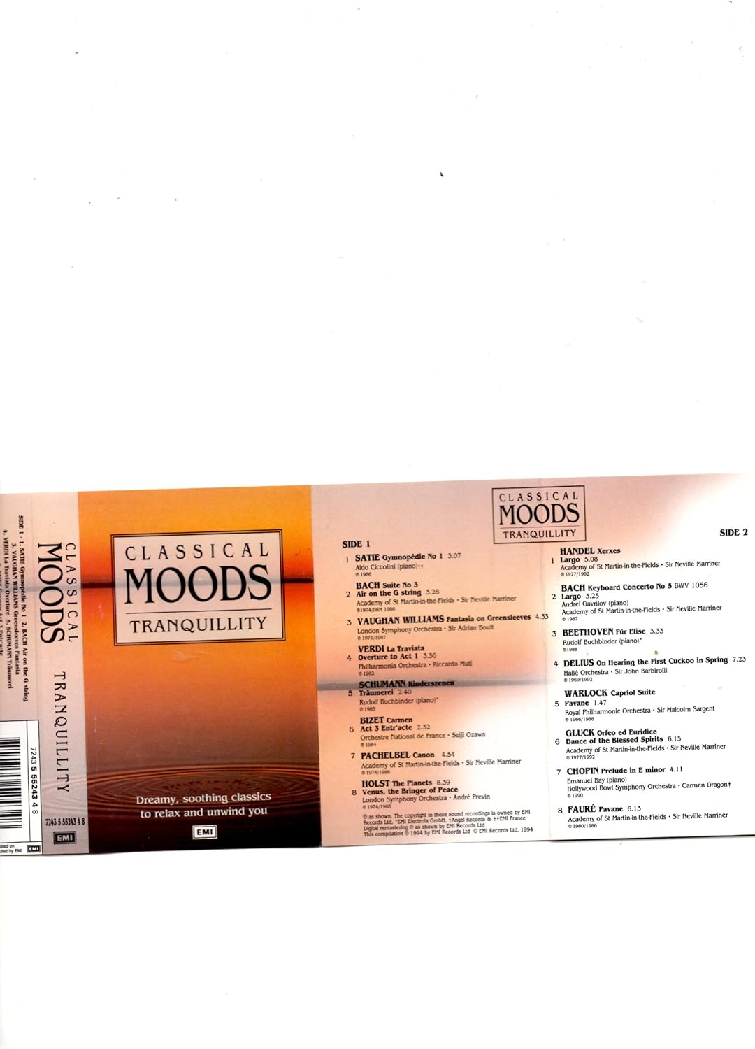 Classical Moods Tranquillity [CASSETTE]: Amazon.co.uk: CDs & Vinyl
