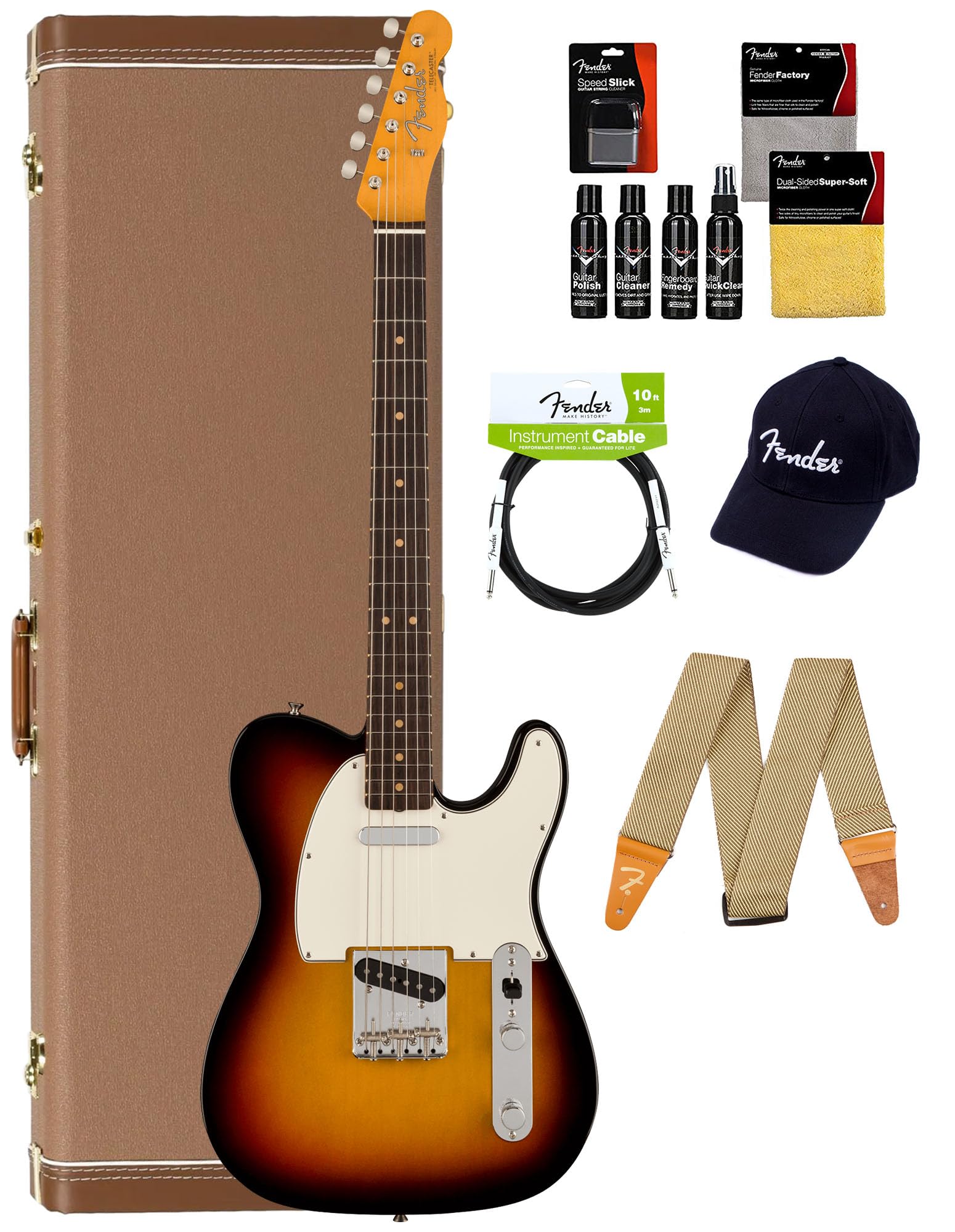 Amazon.com: Fender American Vintage II 1963 Telecaster - 3-Color ...