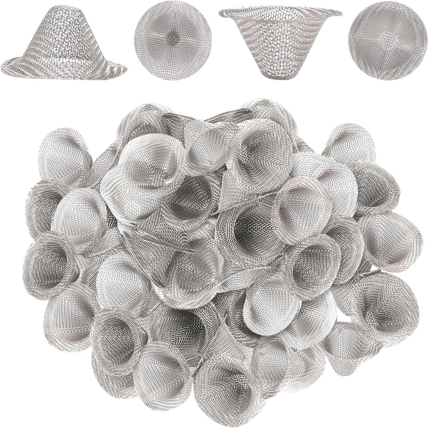 Amazon.com: 100 Pieces Pipe Filters, 1/2 Inch Stainless Steel Bowl Pipe ...