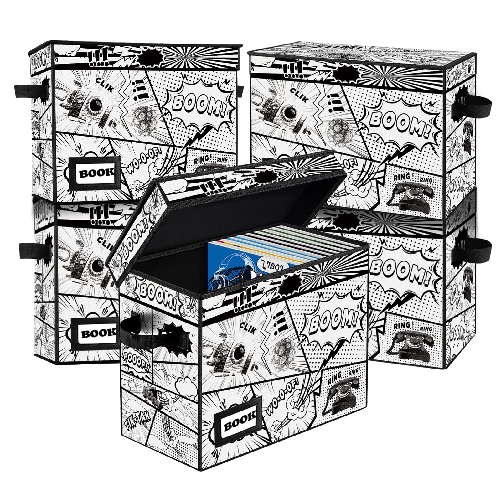 Snapklik.com : YNSZAS 5 Pack Comic Book Storage, Comic Book Box, 15.8 ...