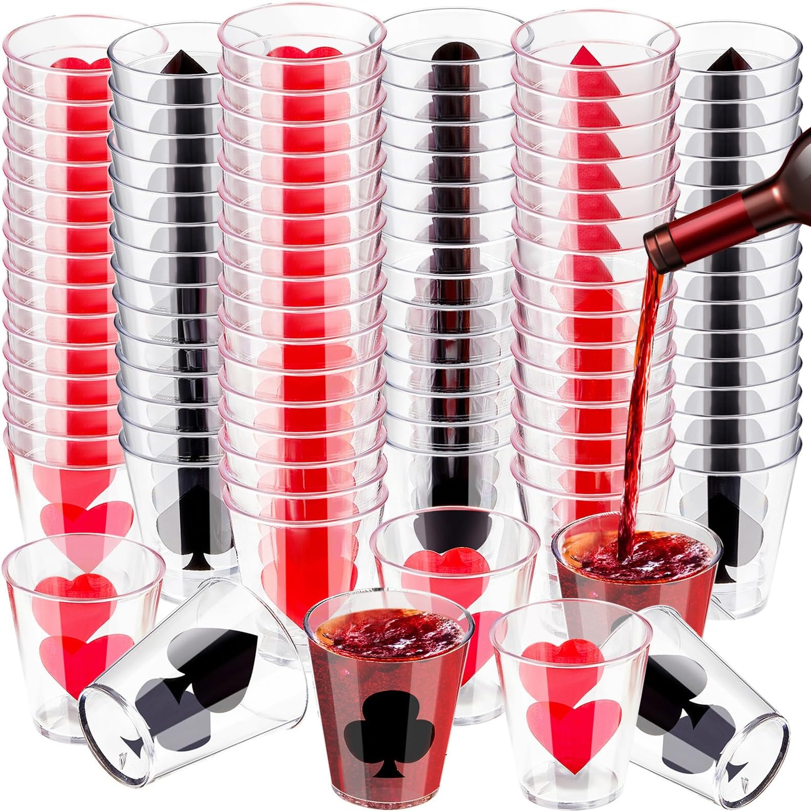 Amazon.com: Kingdder 12 Pcs Casino Shot Glass Necklace on Beaded ...