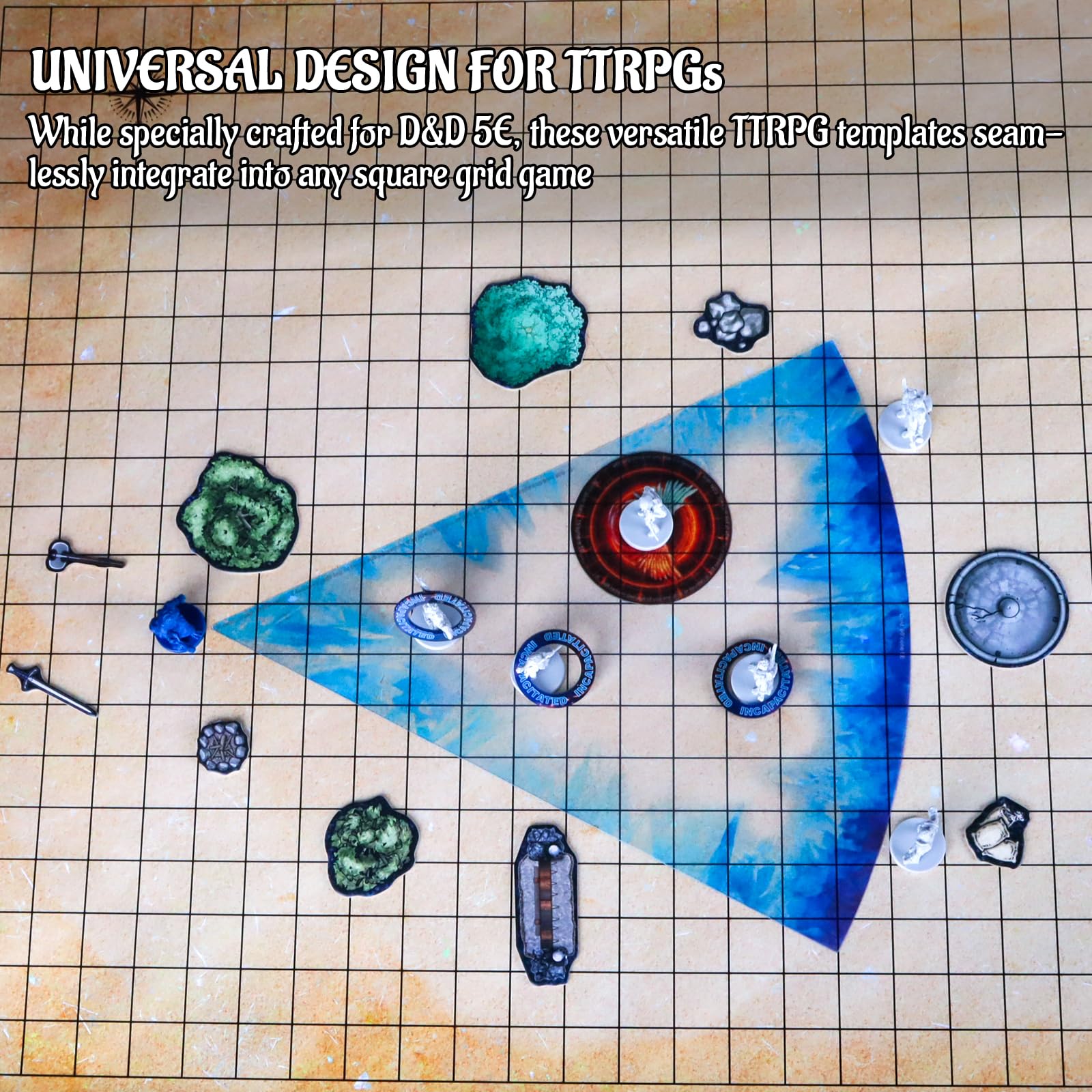 Snapklik.com : CZYY DND Area Of Effect Spell Templates - Set Of 28 ...