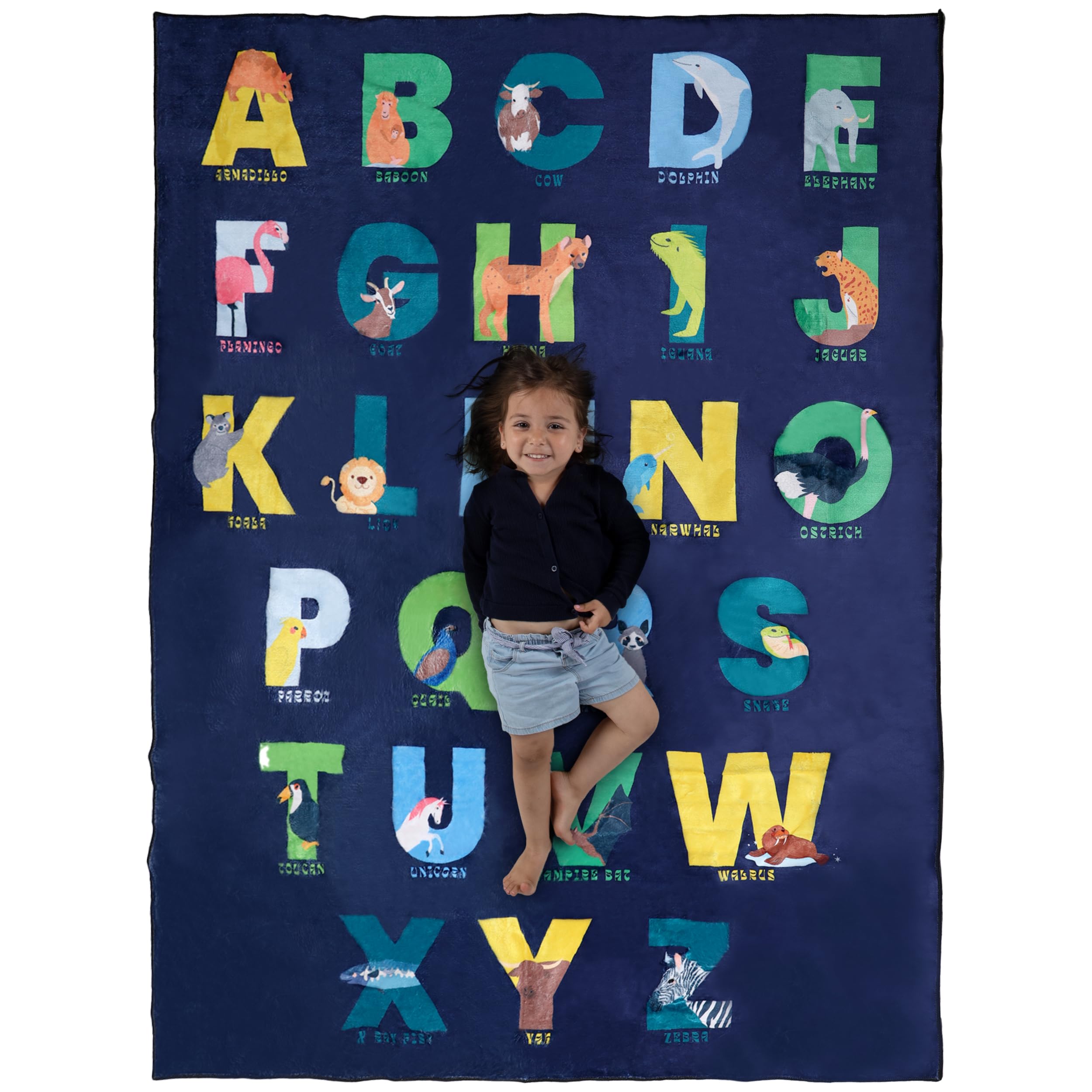 Amazon.com: Malamaa ABC Rug for Kids XL 80" x 60", Toddlers and Baby ...