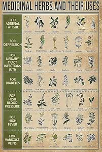 Amazon.com: Herbal Knowledge Metal Tin Signs Medicinal Herbs And Their ...