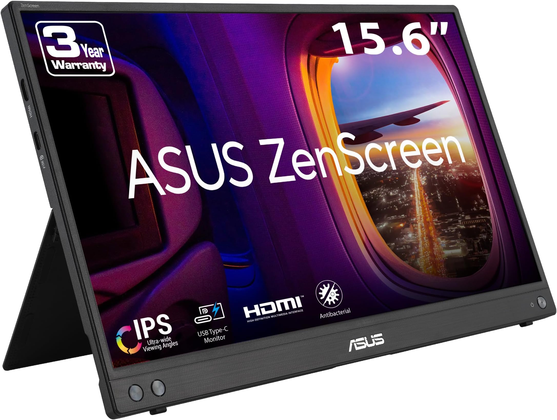 Amazon.co.jp: ASUS ZenScreen MB166C ポータブルUSBモニター [AUバージョン] - 15.6インチ、フル ...