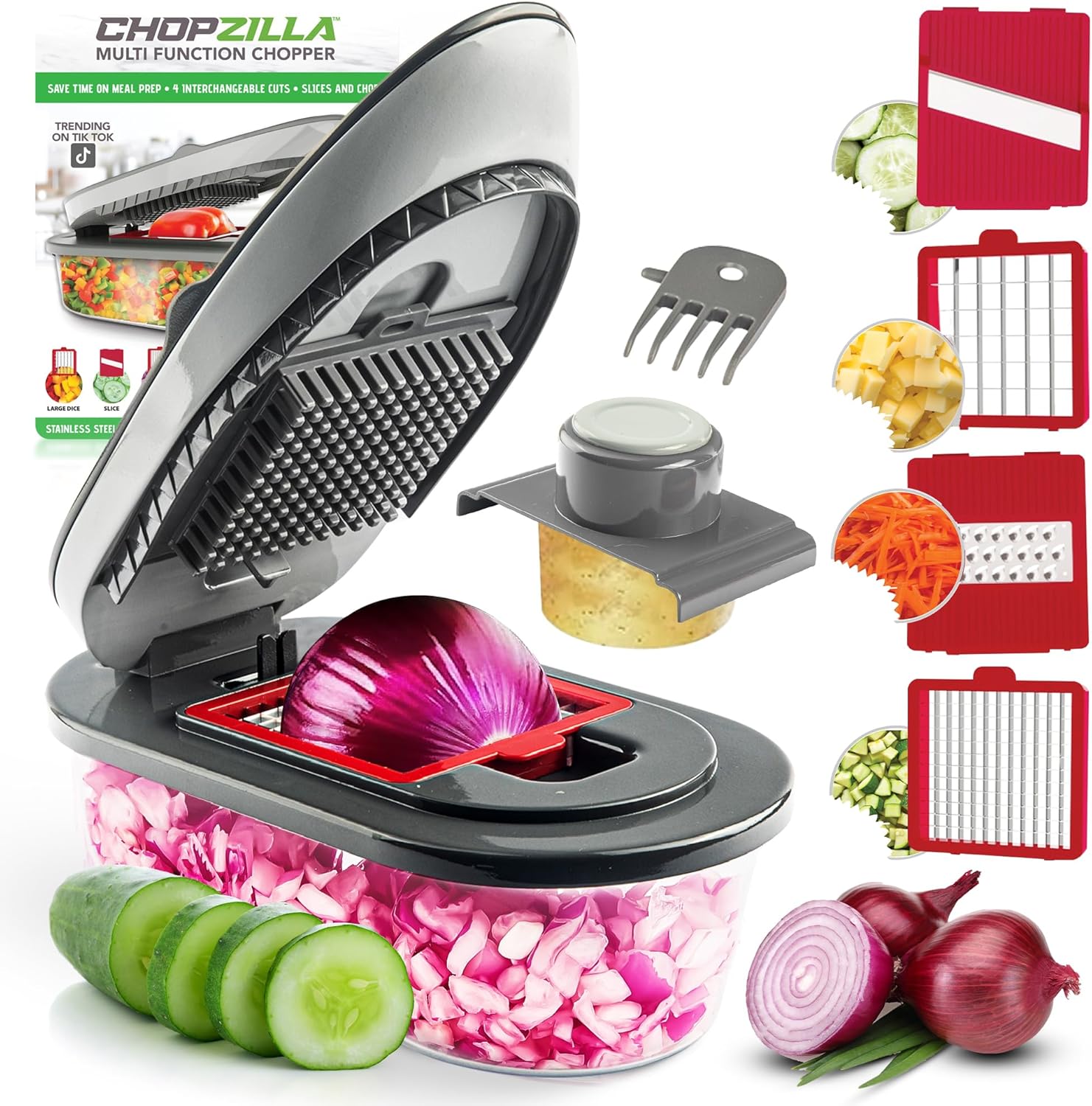 Amazon.com: CHOPZILLA Food Chopper Vegetable Cutter and Mandoline ...