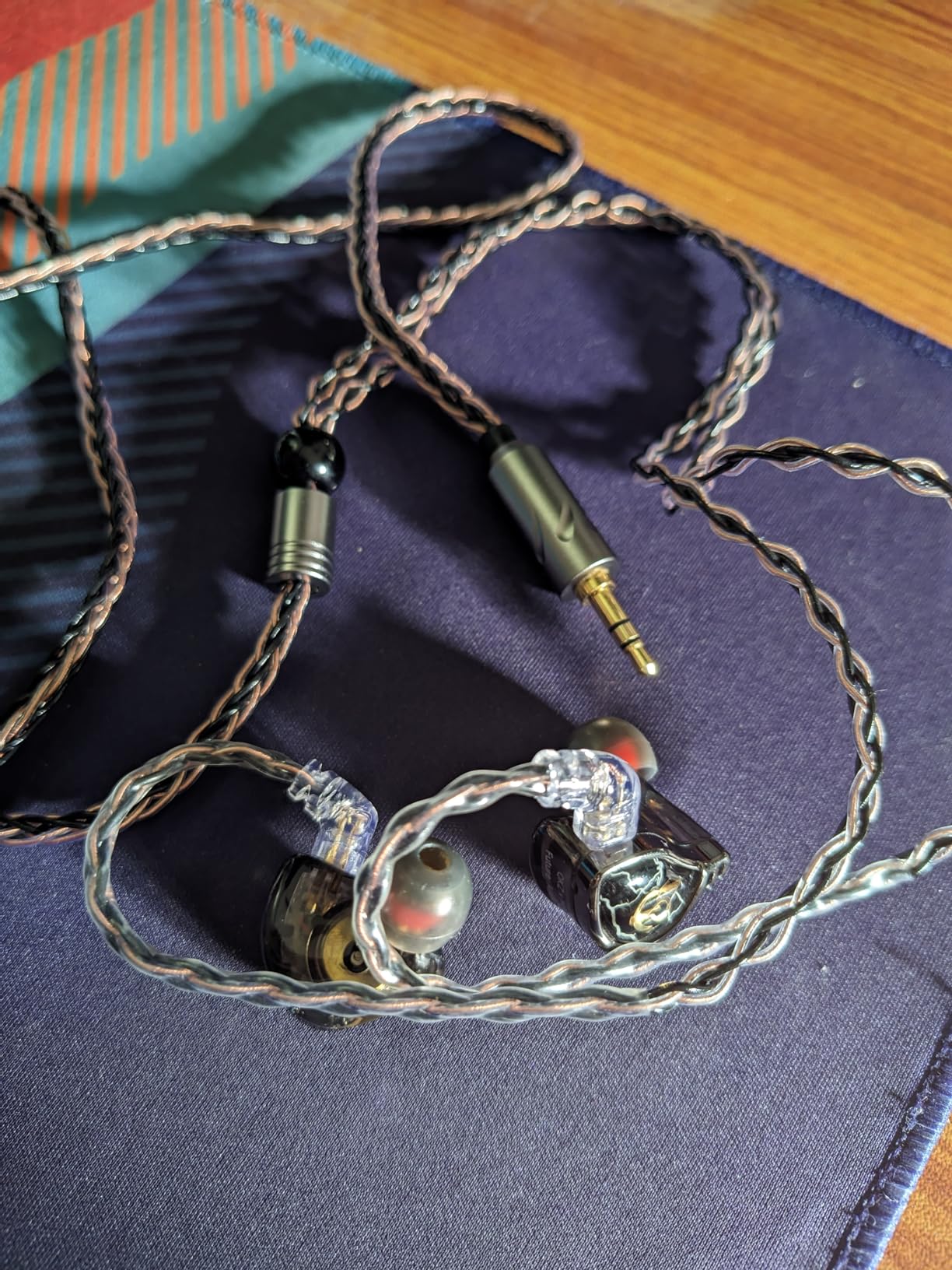 QKZ T1 0.75MM QDC IEM Upgrade Cable, 200 Cores 8 Strand Oxygen Free ...