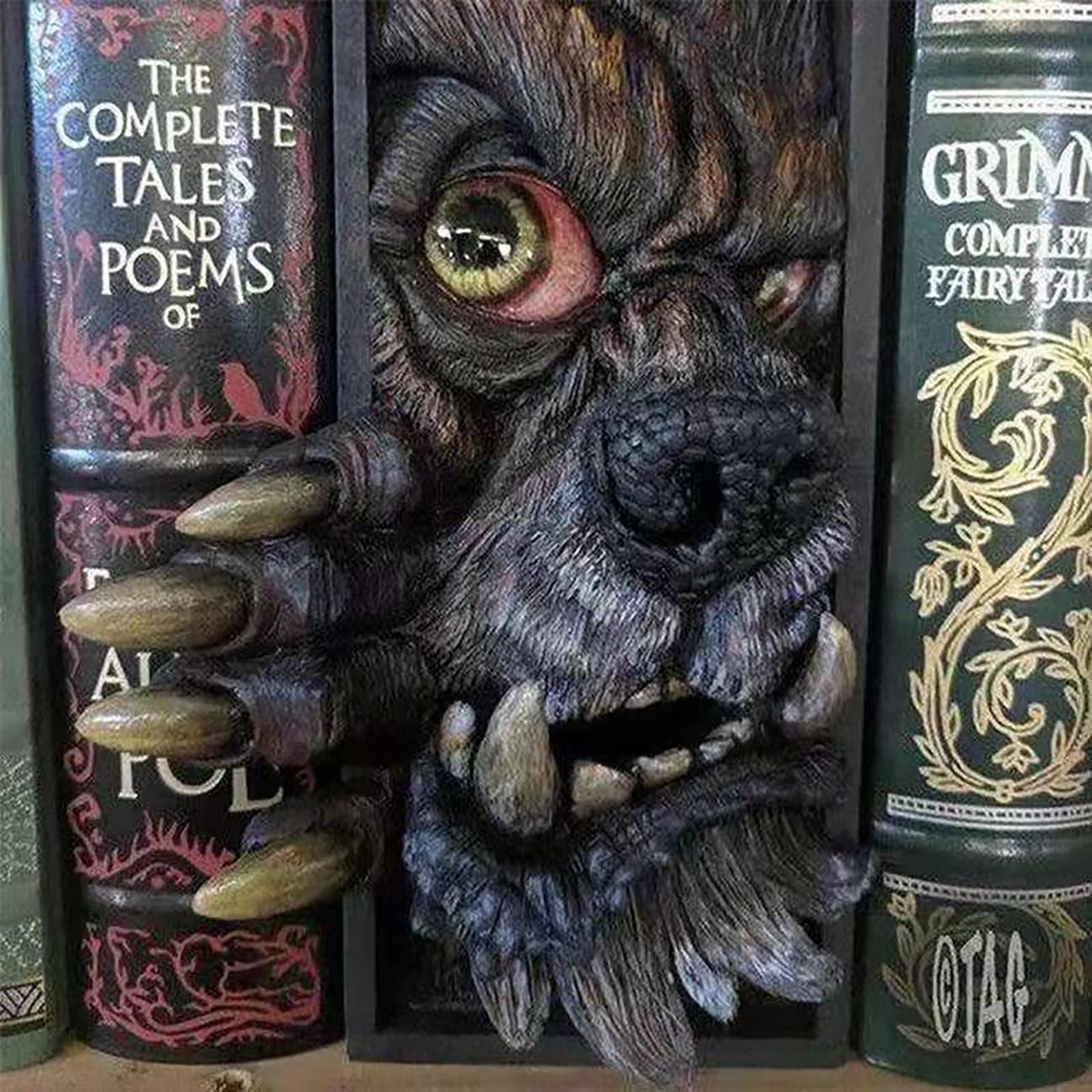 Amazon.com: Scary Monster Bookend Bookstand Sculpture Gothic Resin ...