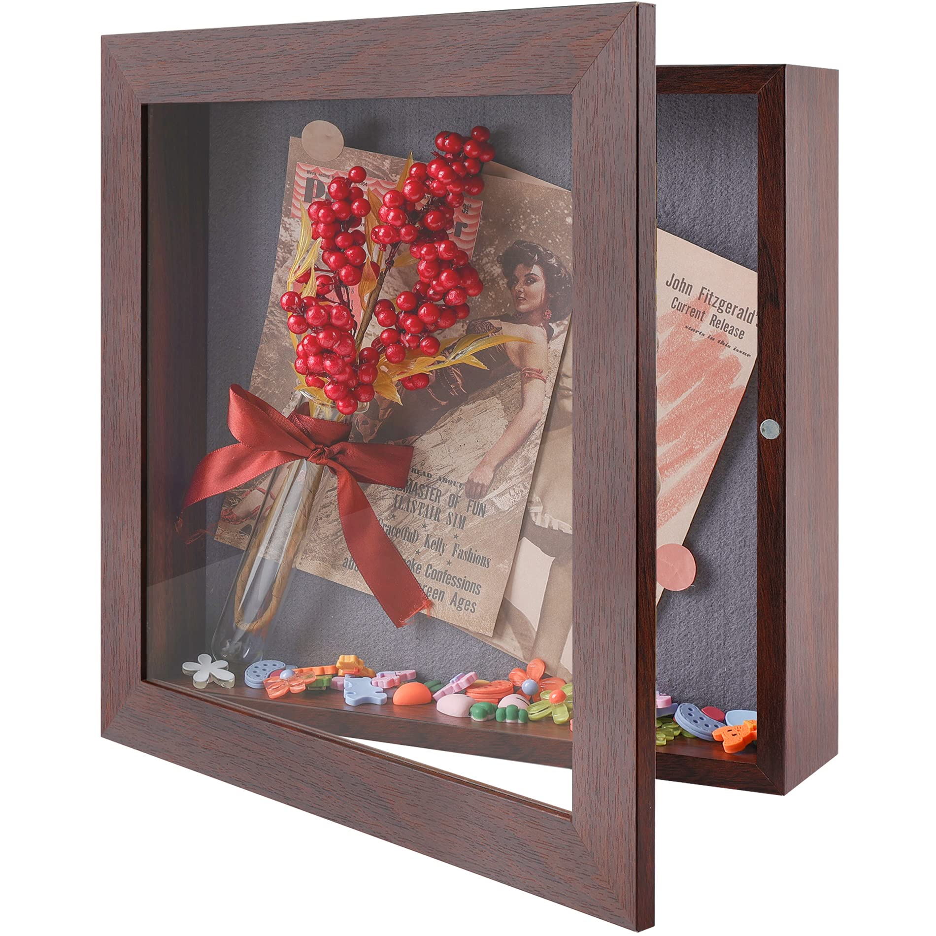 Amazon.com - Frametory, 11x11 Shadow Box Frame - Front Opening - 2 inch Depth Display Box for ...