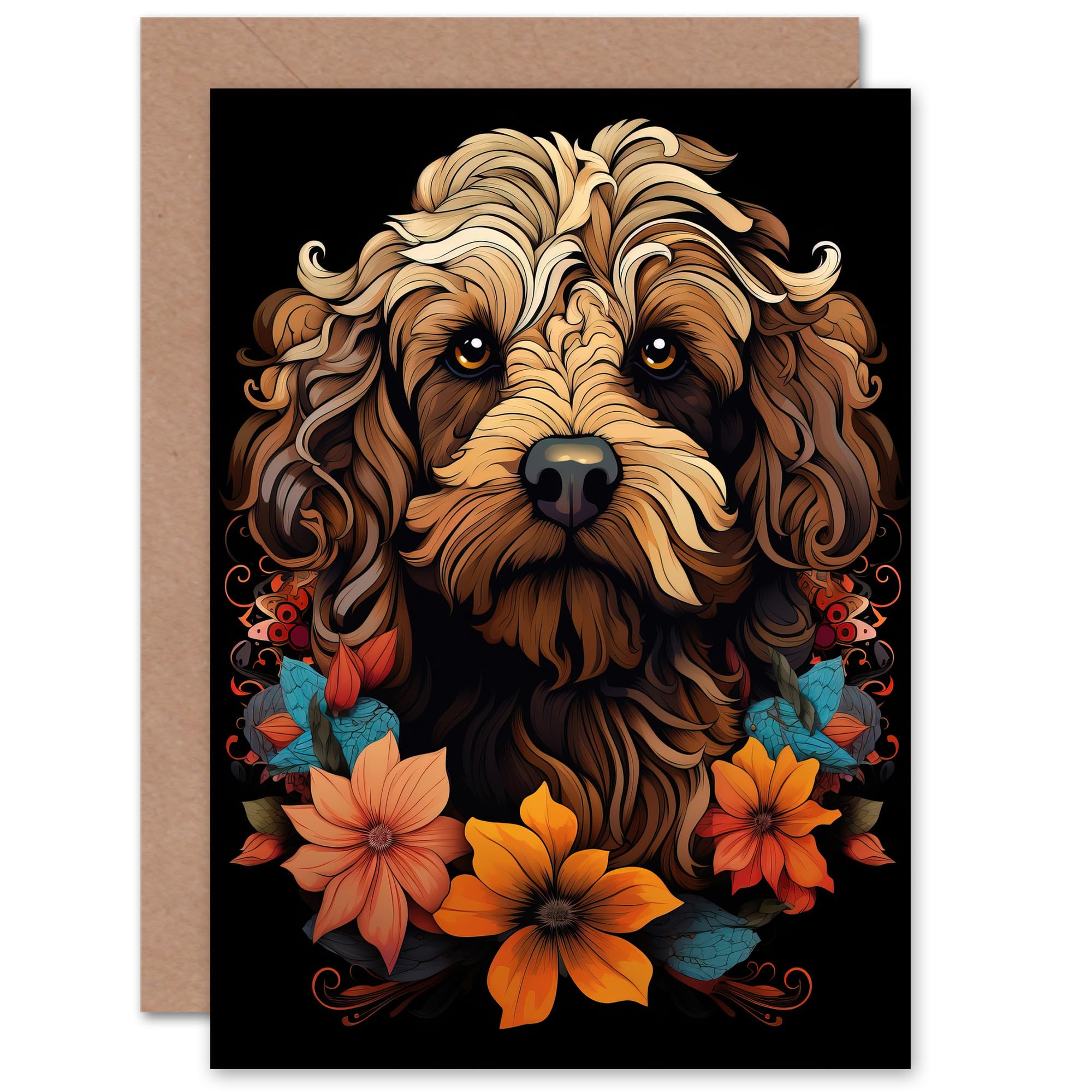 Artery8 Cockapoo Dog Art Nouveau for Wife Her Mum Sister Daughter Mom ...