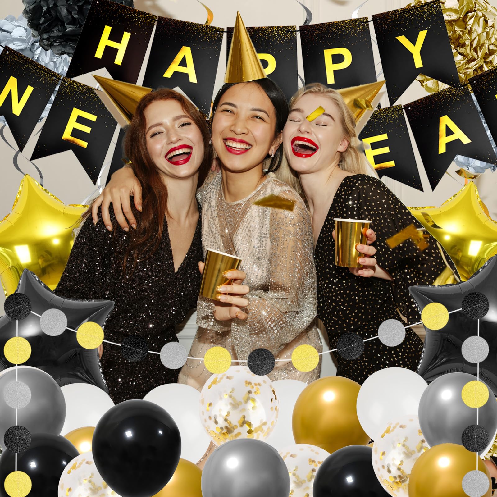 Snapklik.com : RUBFAC New Years Eve Party Supplies 2024, Happy New Year ...