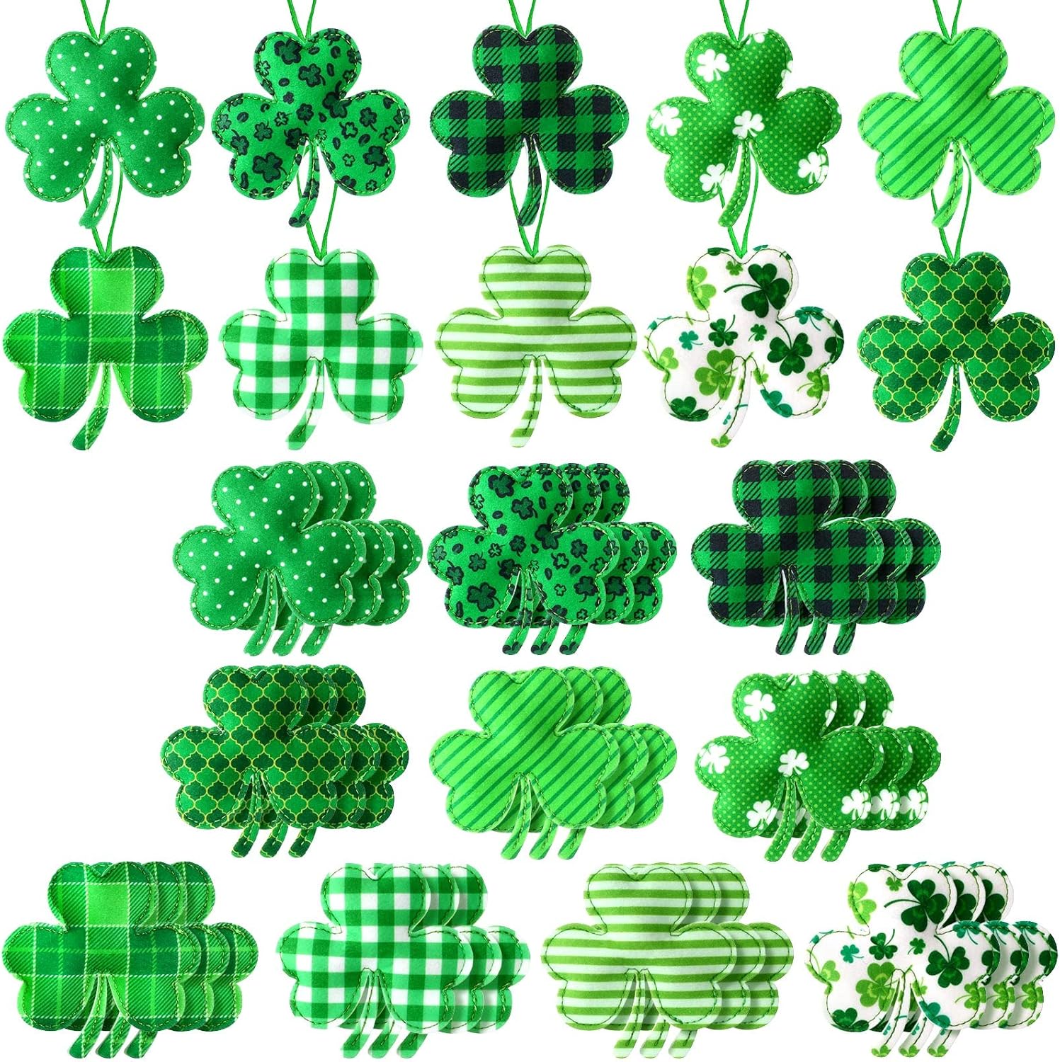 Amazon.com: 30 Pcs St Patrick's Day Decorations Shamrocks Felt Ornament ...