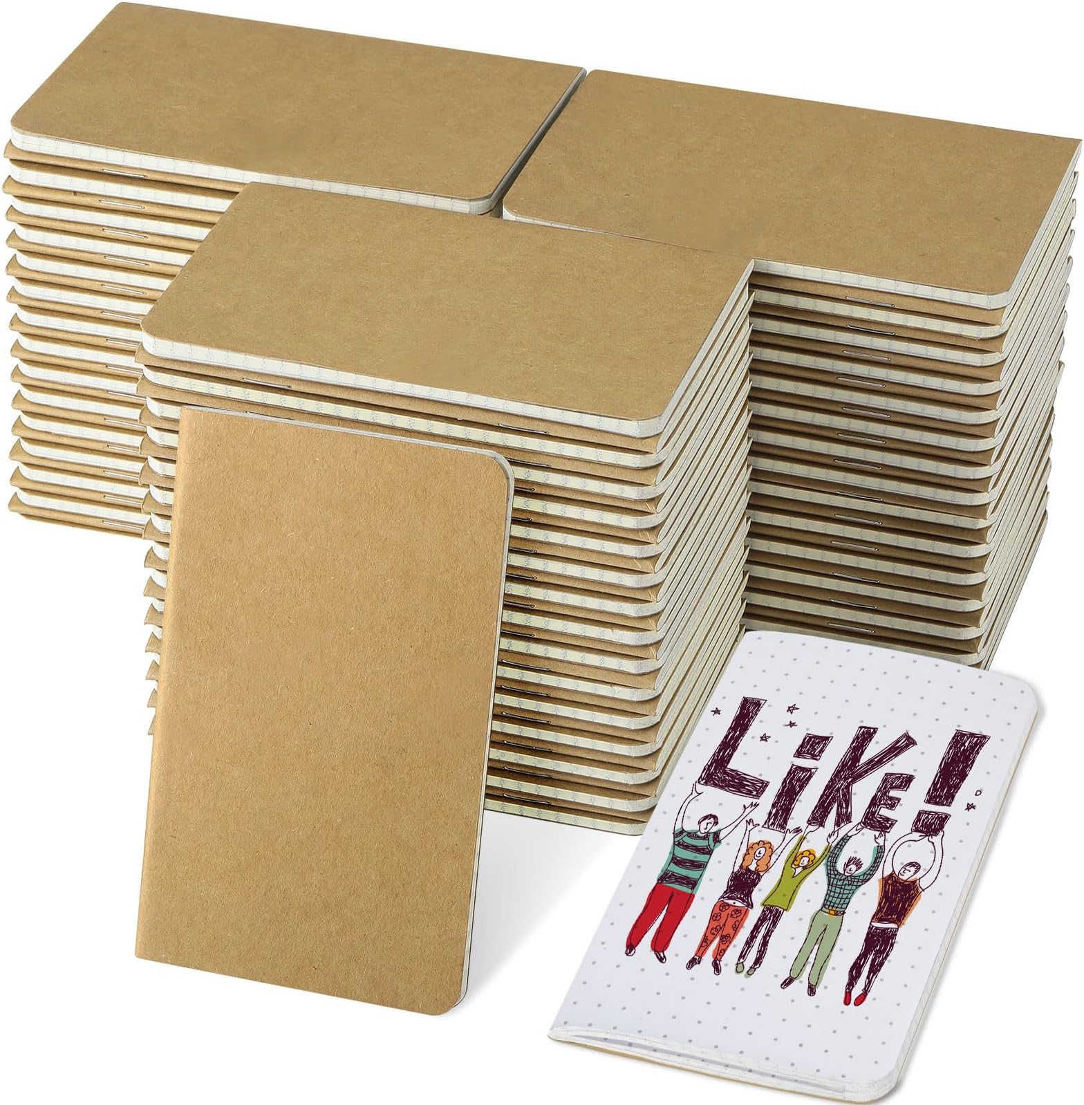 Amazon.com : Seajan 100pcs Pocket Notebook Bulk Small Memo Notepad ...