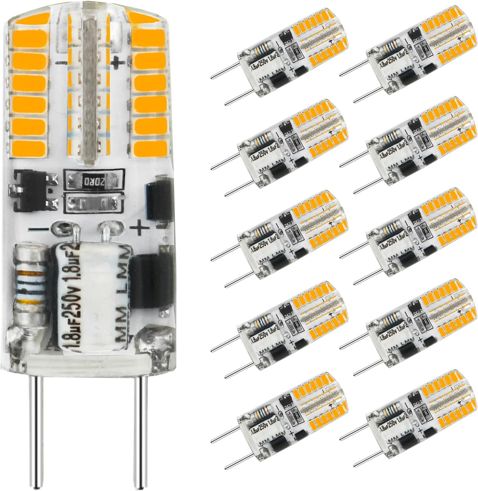 Lamsky G8 LED Bulb Dimmable 3W,G8 Halogen Bulb 20W-25W Equivalent,3000K ...