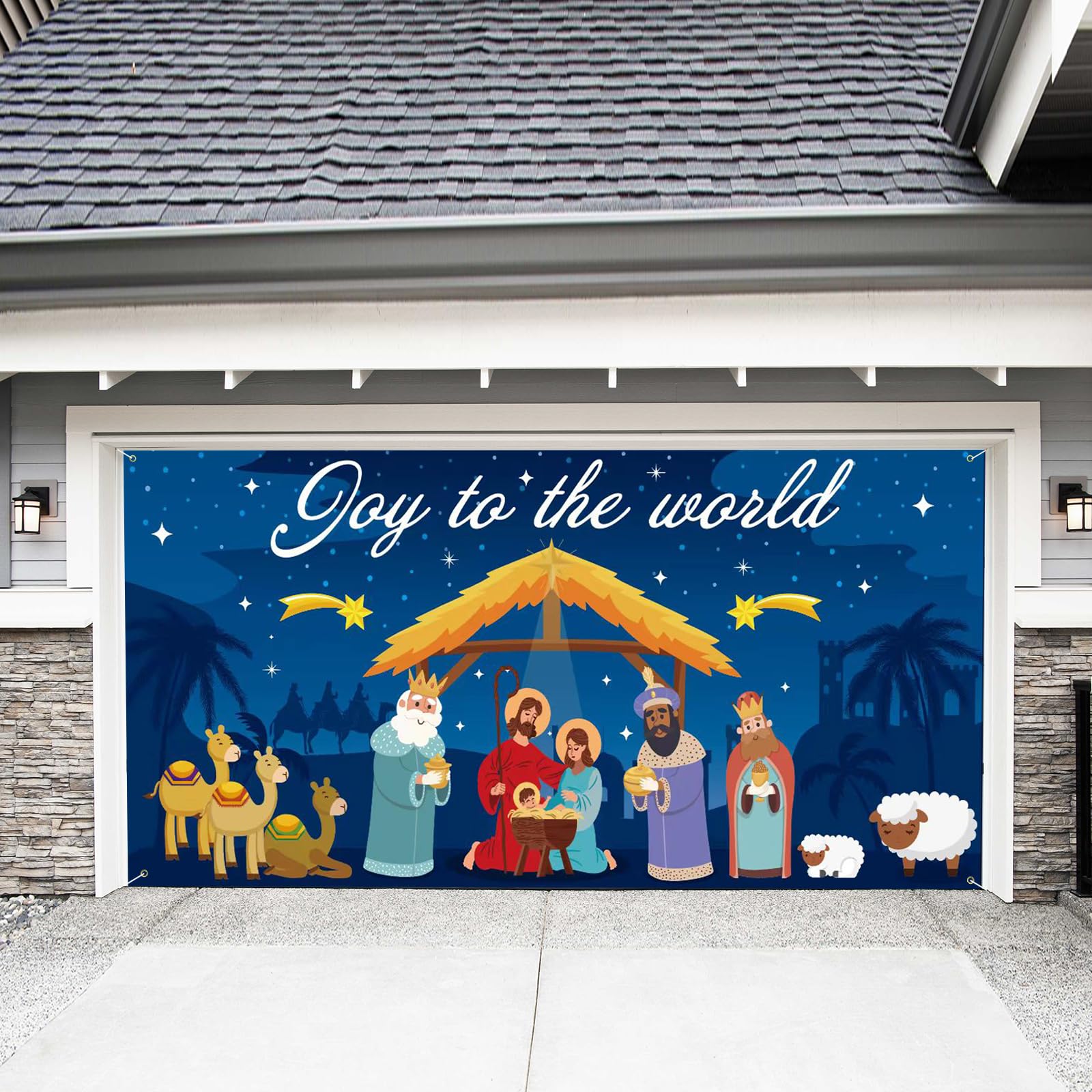 Amazon.com: Plencell Nativity Background Decorations, Large 6 x 13 Feet ...
