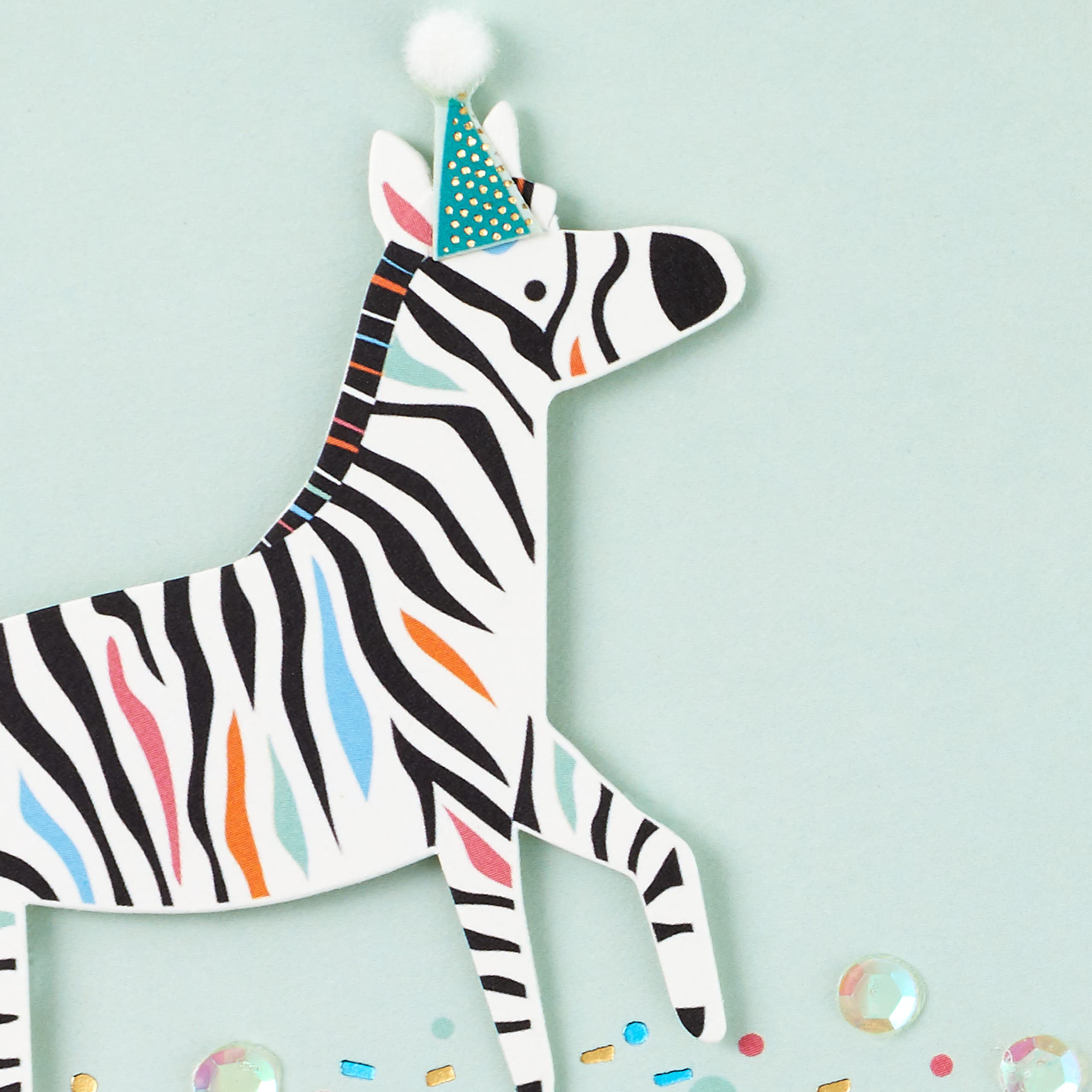 Zebra Print Birthday Card Printable Happy Birthday,birthday Card,