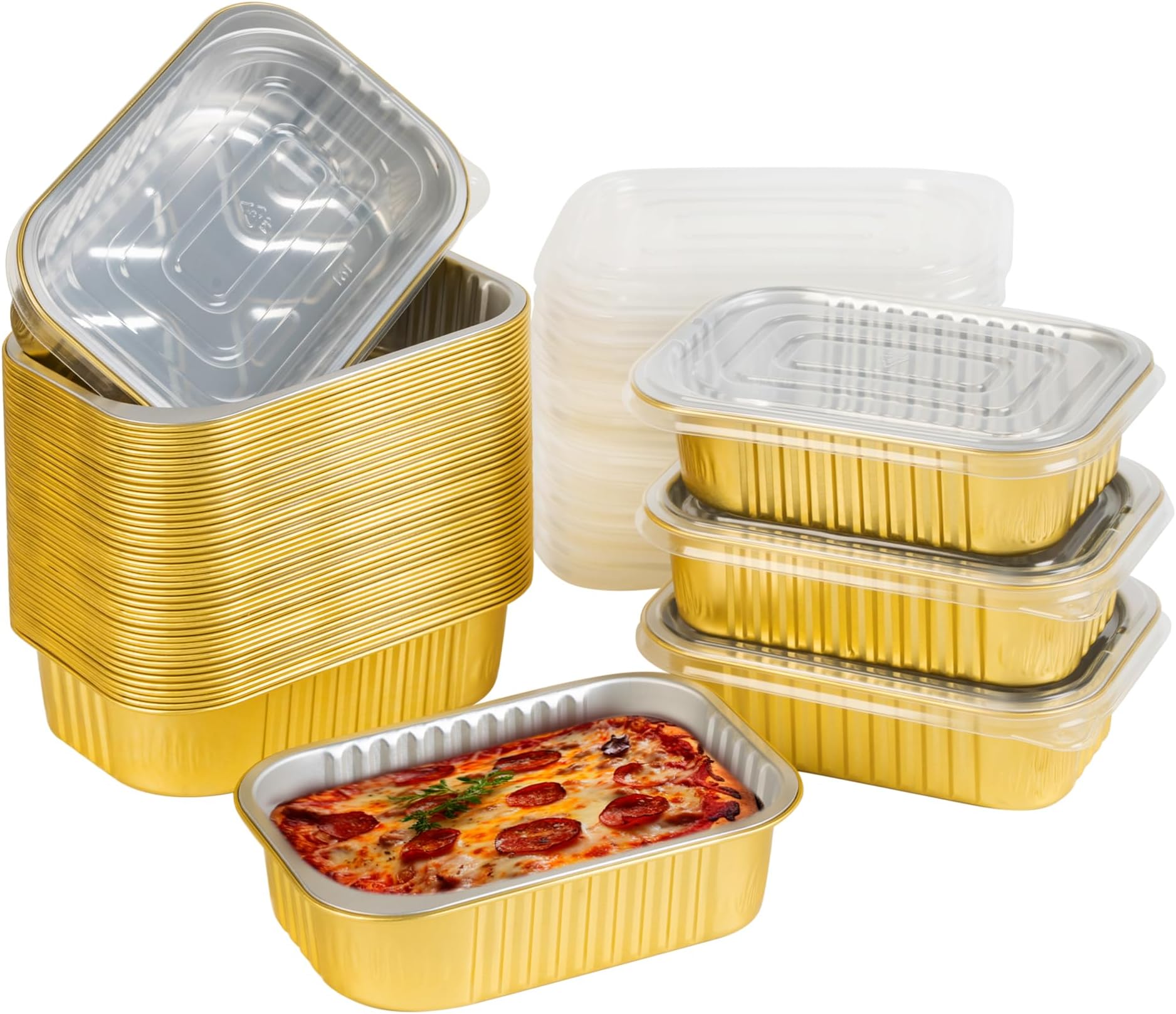 Amazon.com: Spare Essentials 55 Pack - 2.25 LB To go Foil Containers ...