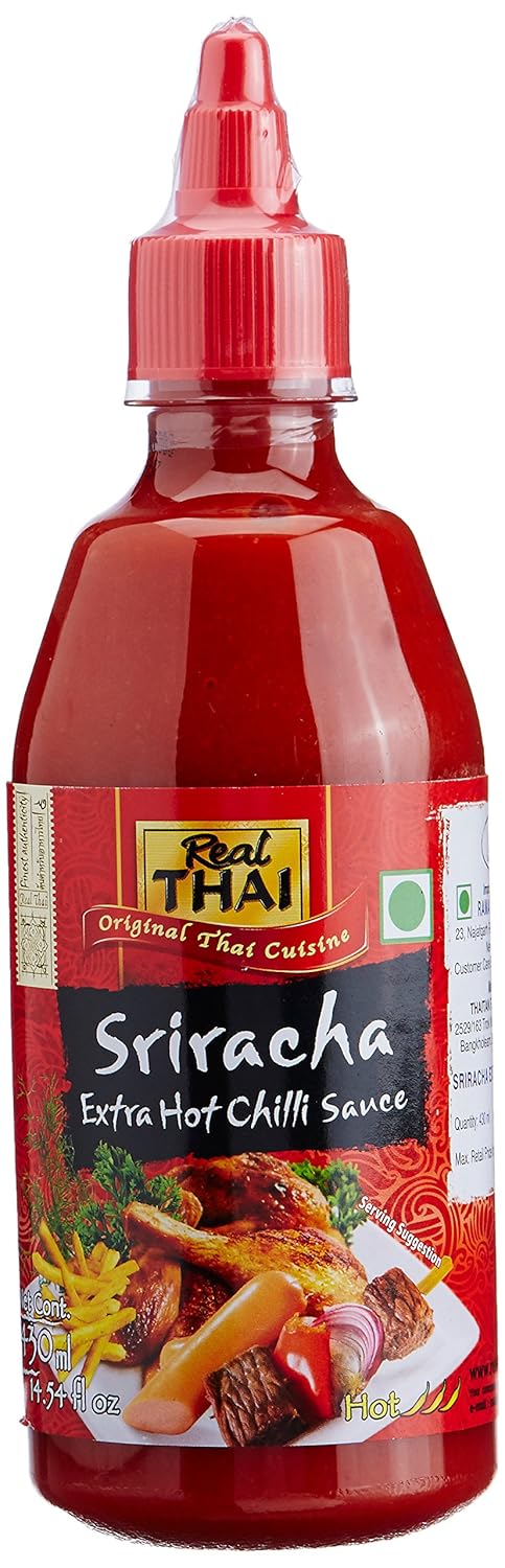 Real Thai Sriracha Extra Hot Chilli Sauce, 430ml : Amazon.in: Grocery ...