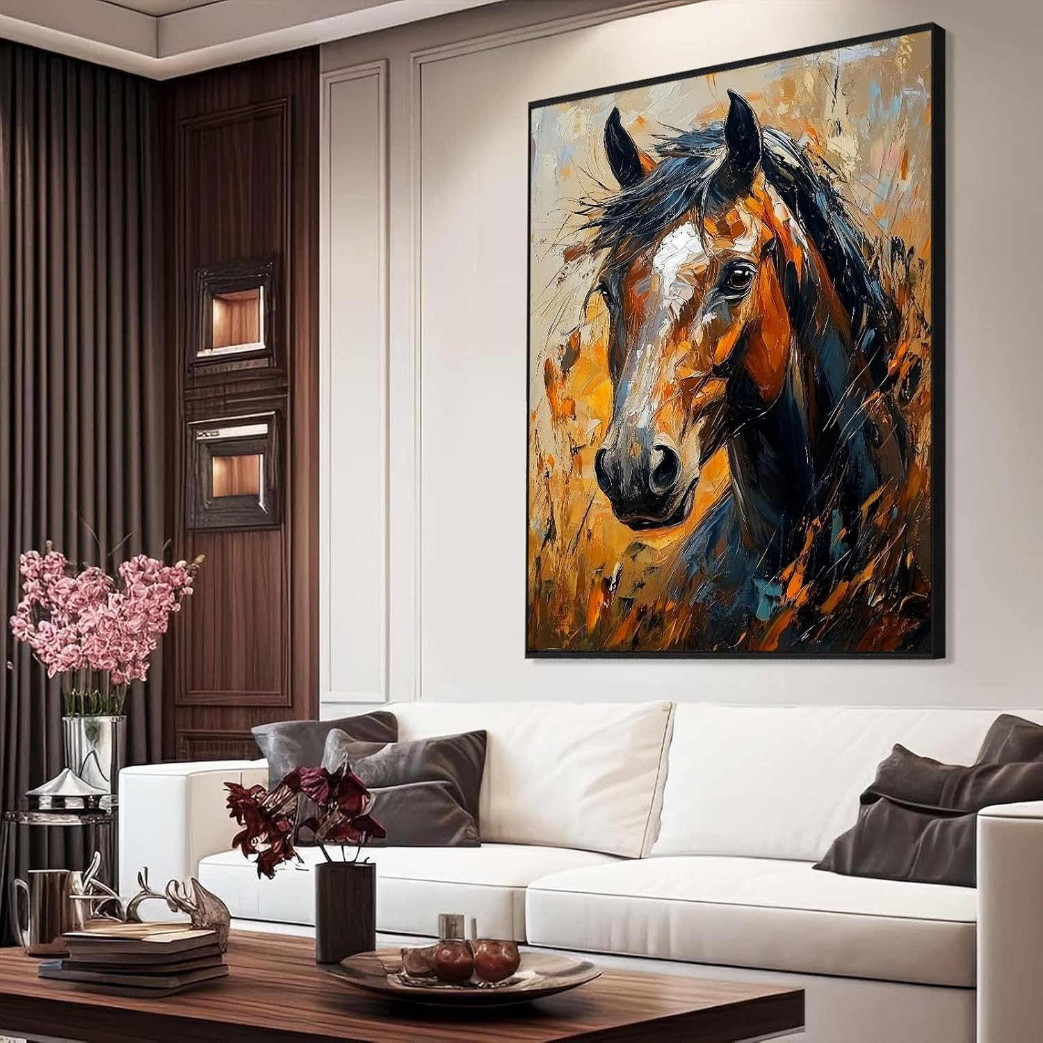 Amazon.com: Horse Canvas Wall Art, Horse Pictures Wall Decor, Animal ...