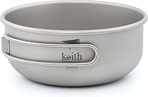 Keith Titanium Bowl 300ml - 600ml Ultralight Camping Tableware Picnic ...