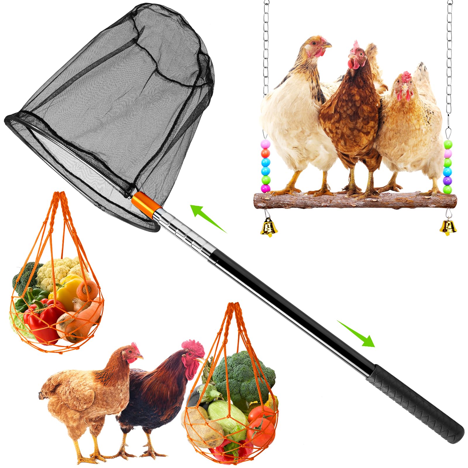 Amazon.com : HolyMaji Chicken Catcher, Adjustable Chicken Net Catcher ...