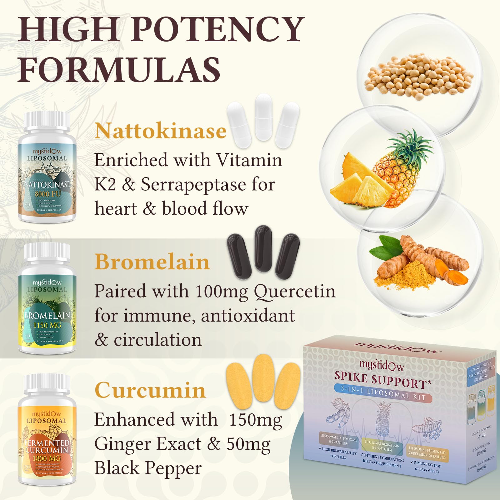 Snapklik.com : Spike Support Trio Liposomal Nattokinase 8000 FU 500mg ...