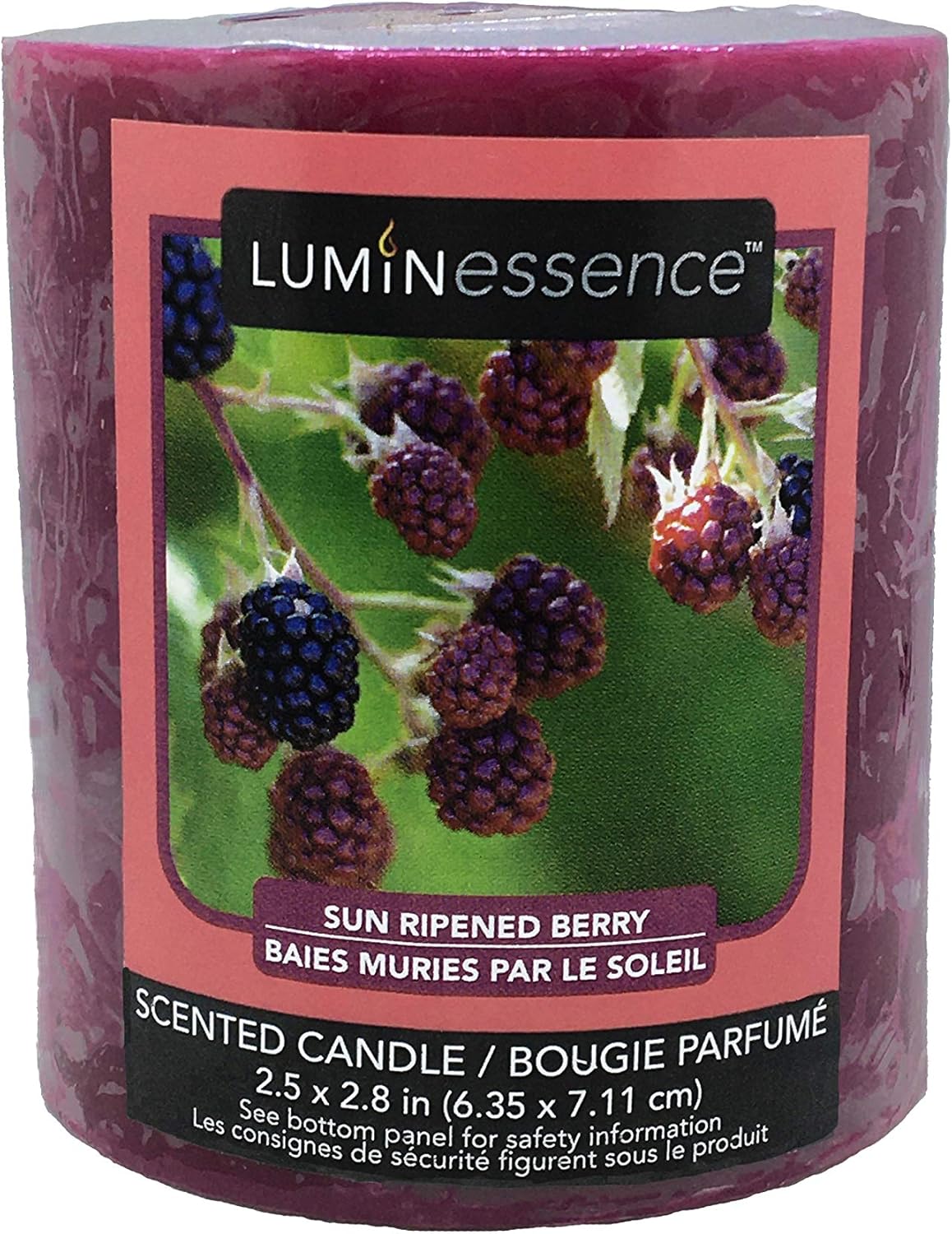 Amazon.com: Luminessence Sun Ripened Berry Scented Pillar Candle ...