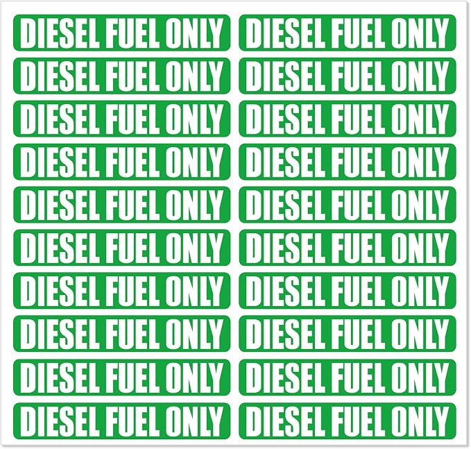 Amazon.com: JLM MARINE 20PCS Diesel Fuel Only Stickers for Oil Gas Can ...
