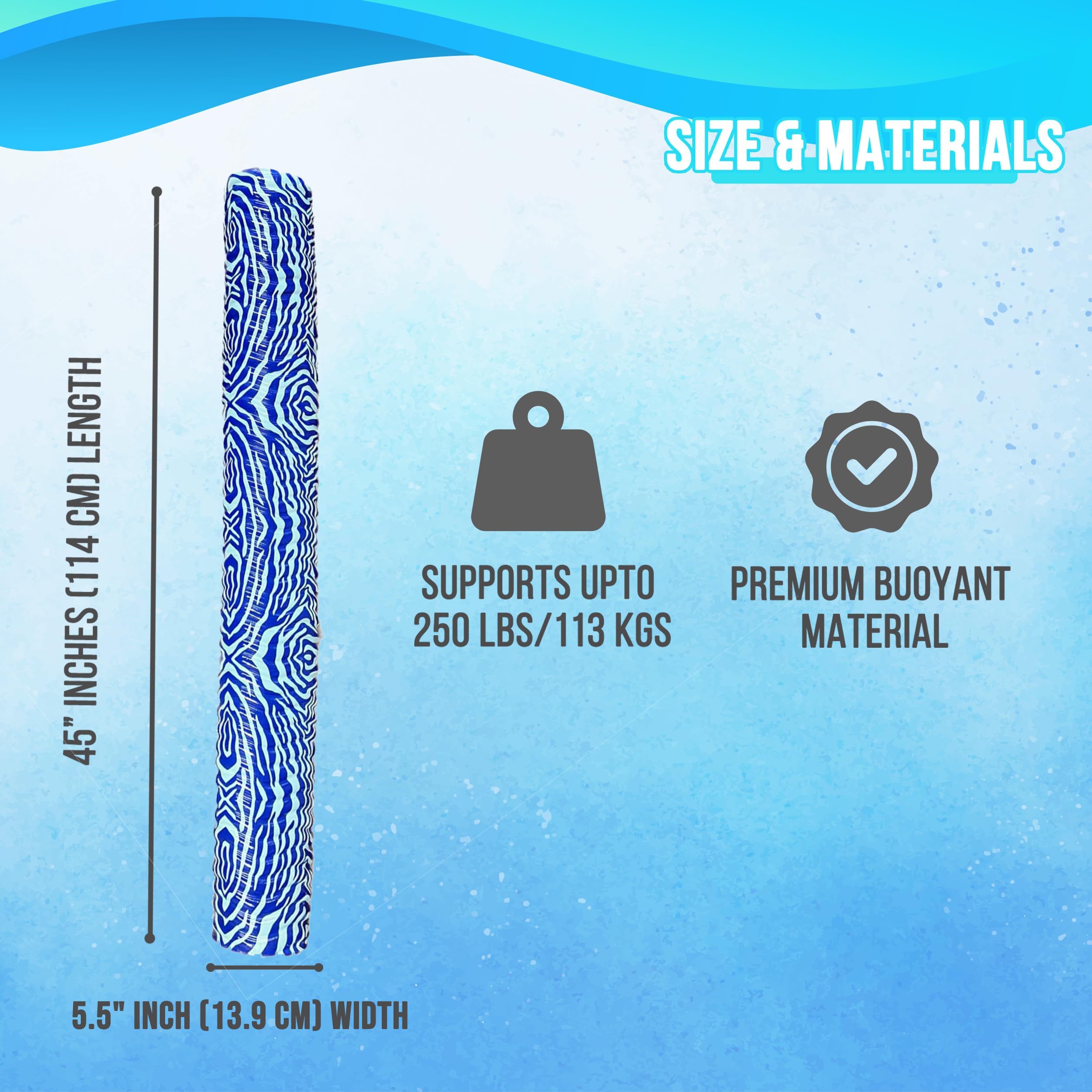 Snapklik.com : VOS Mega Foam Pool Wavy Noodle, Premium & Big, Super ...