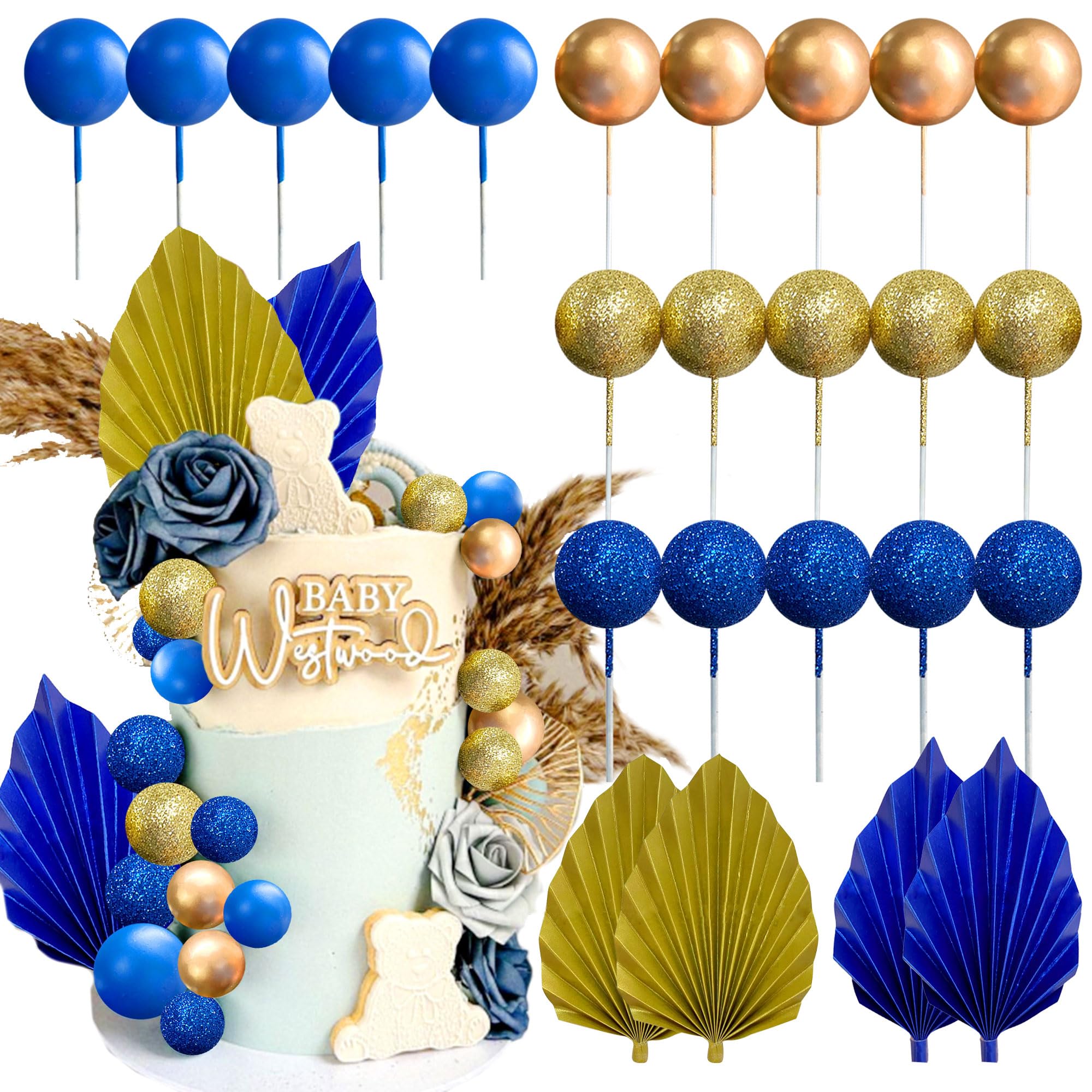 Snapklik.com : Royal Blue Happy Birthday Cake Topper Mens Cake ...