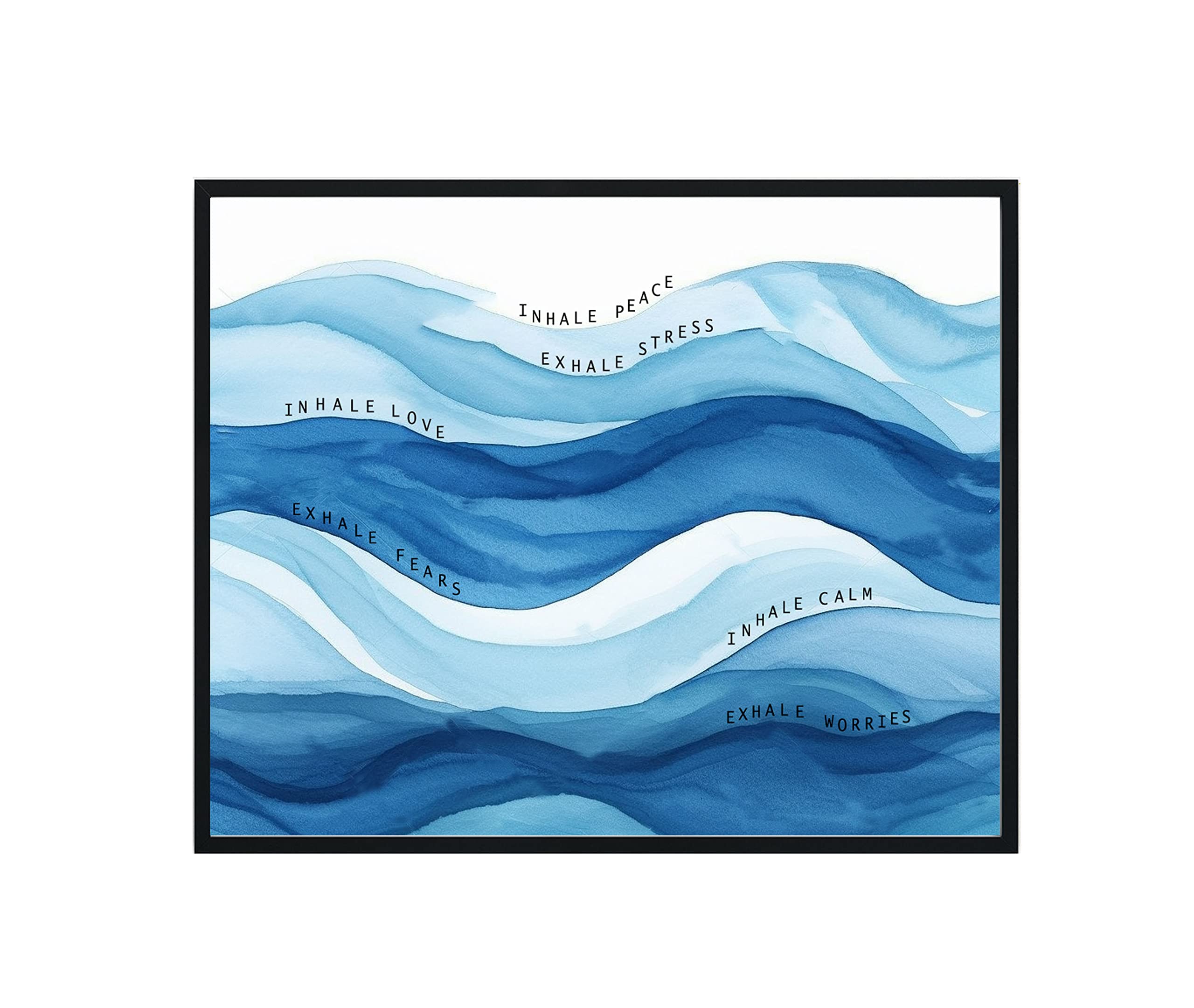 Amazon.com: Inhale Exhale Wall Art Print Poster, Yoga Artwork Quote ...