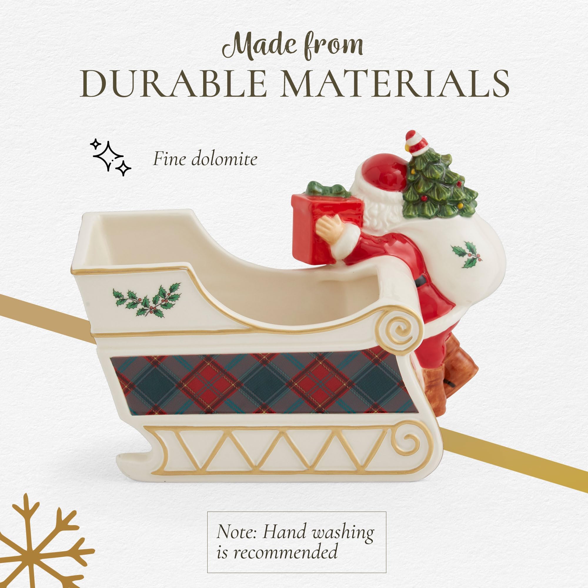 Snapklik.com : Spode Christmas Tree Santa Sleigh Candy Jar - 8-Inch ...