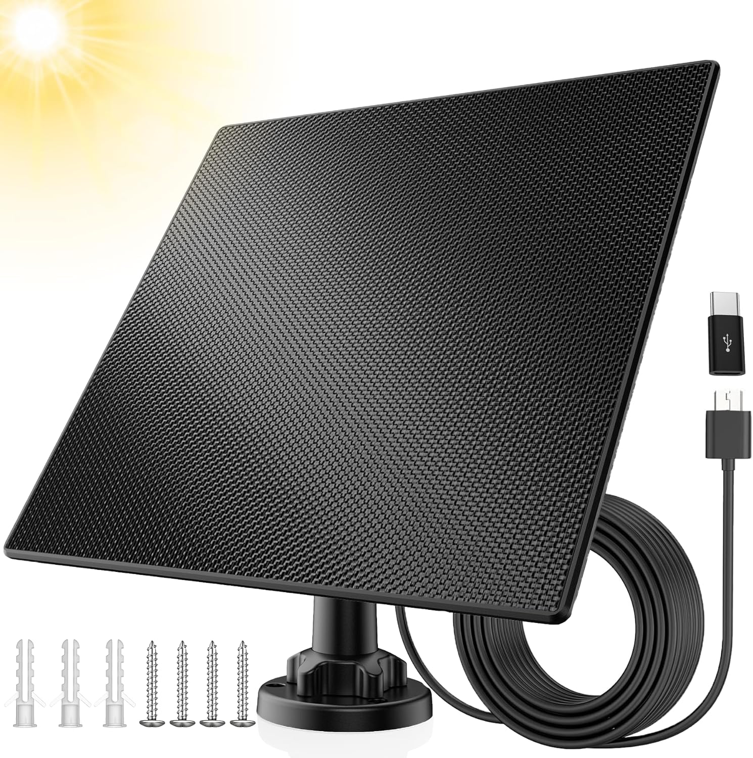 Amazon.com : Lybuorze Solar Panel for Security Camera, Extra Long 13 ...