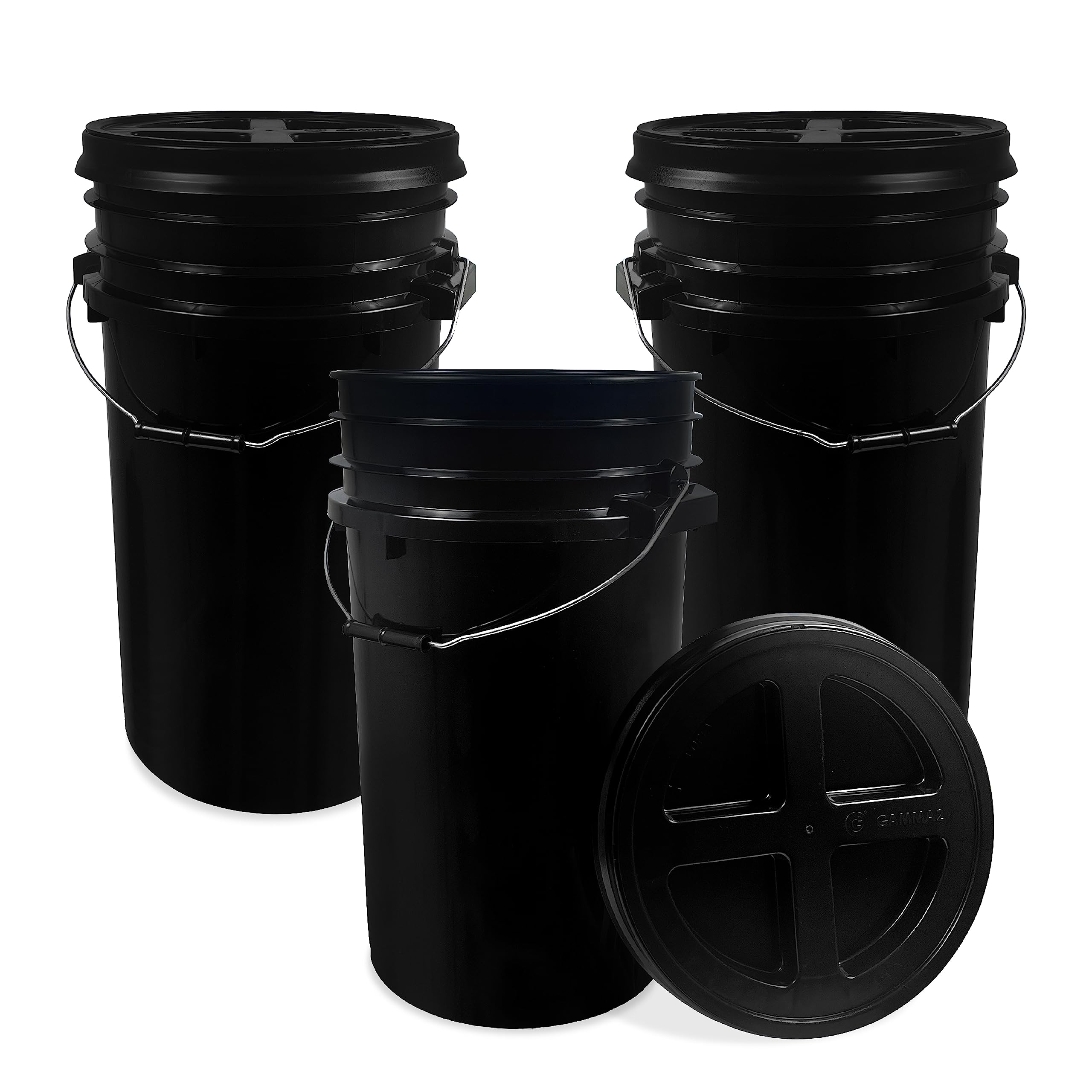 Amazon.com: ePackageSupply 7 Gallon Black Bucket with Black Gamma Screw ...