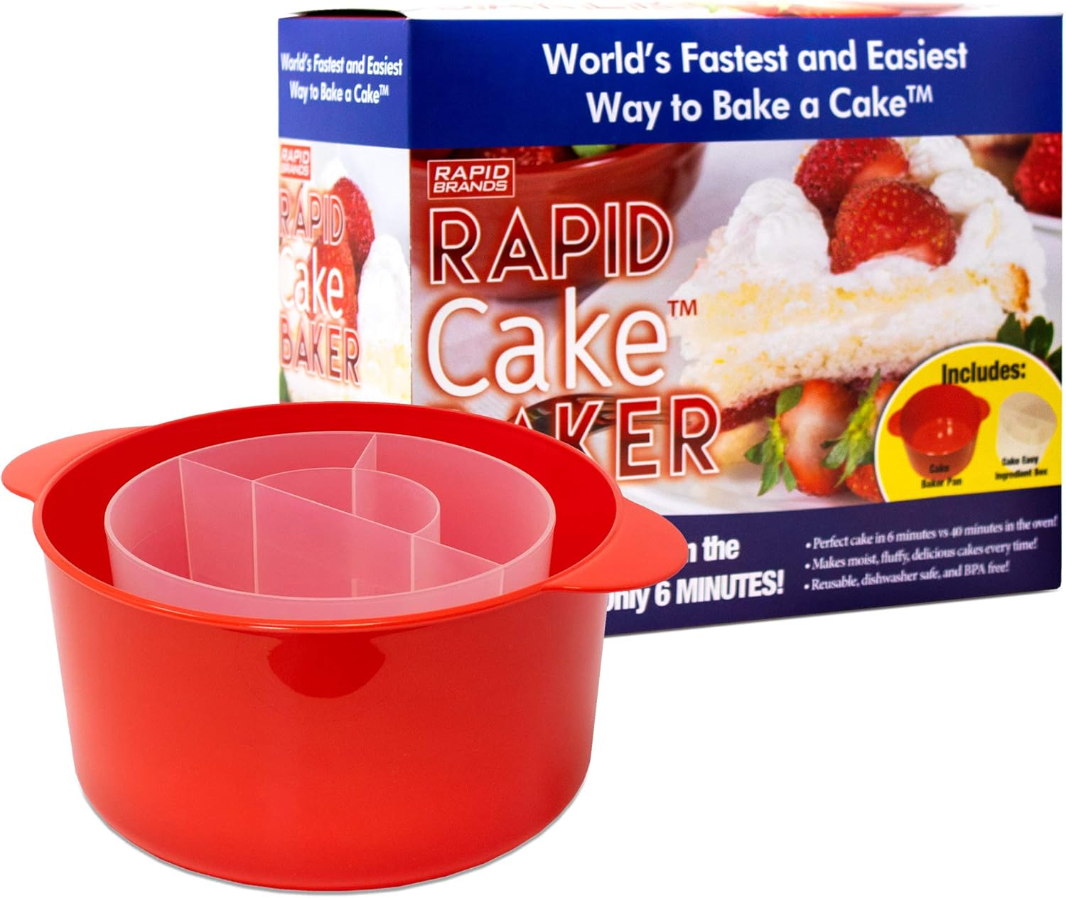 Amazon.com: Rapid Cake Maker | Microwave Delicious Cake in 4 Minutes ...