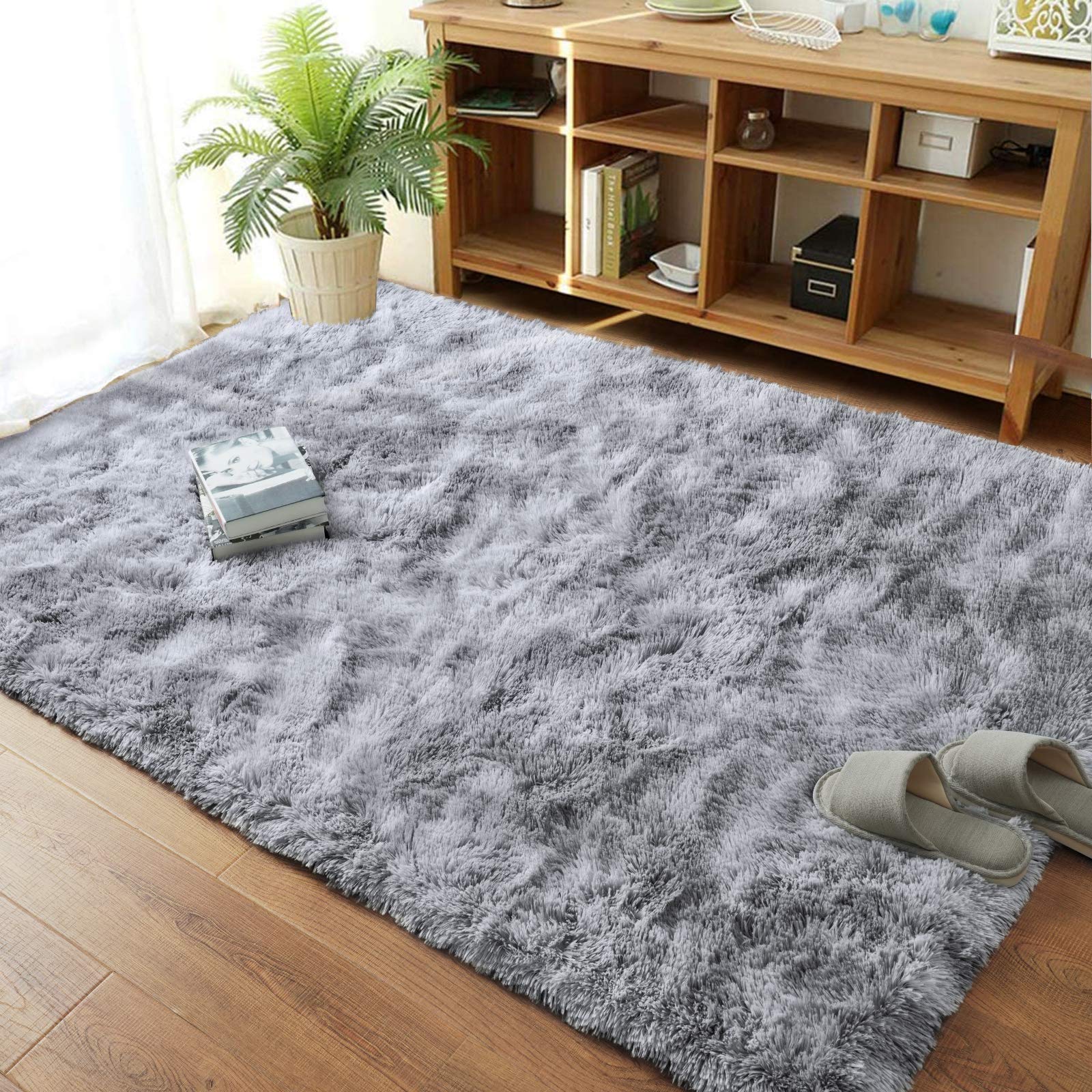 Amazon.com: Merelax Modern Soft Fluffy Small Shaggy Rug for Bedroom ...