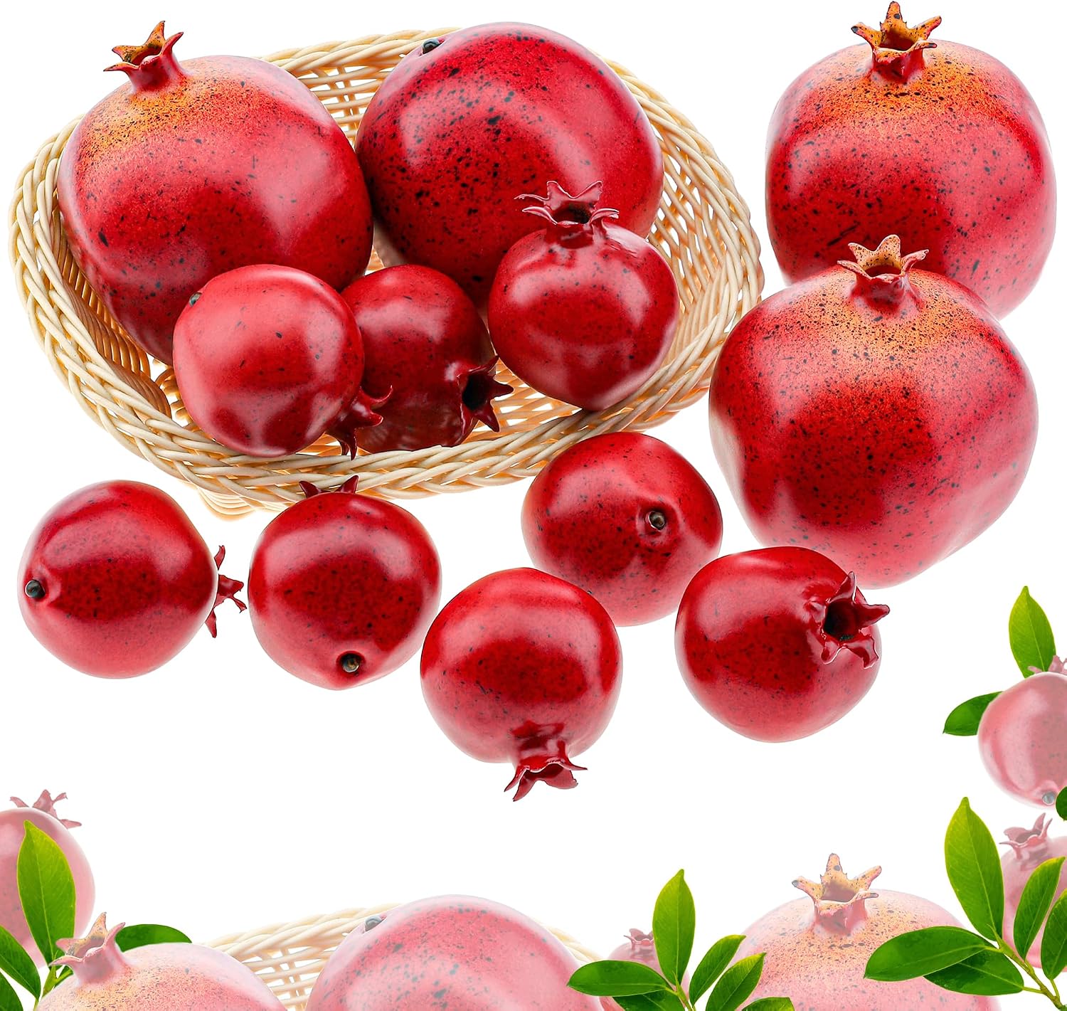 Amazon.com: Woration Simulation Lifelike Fake Pomegranates Decoration ...