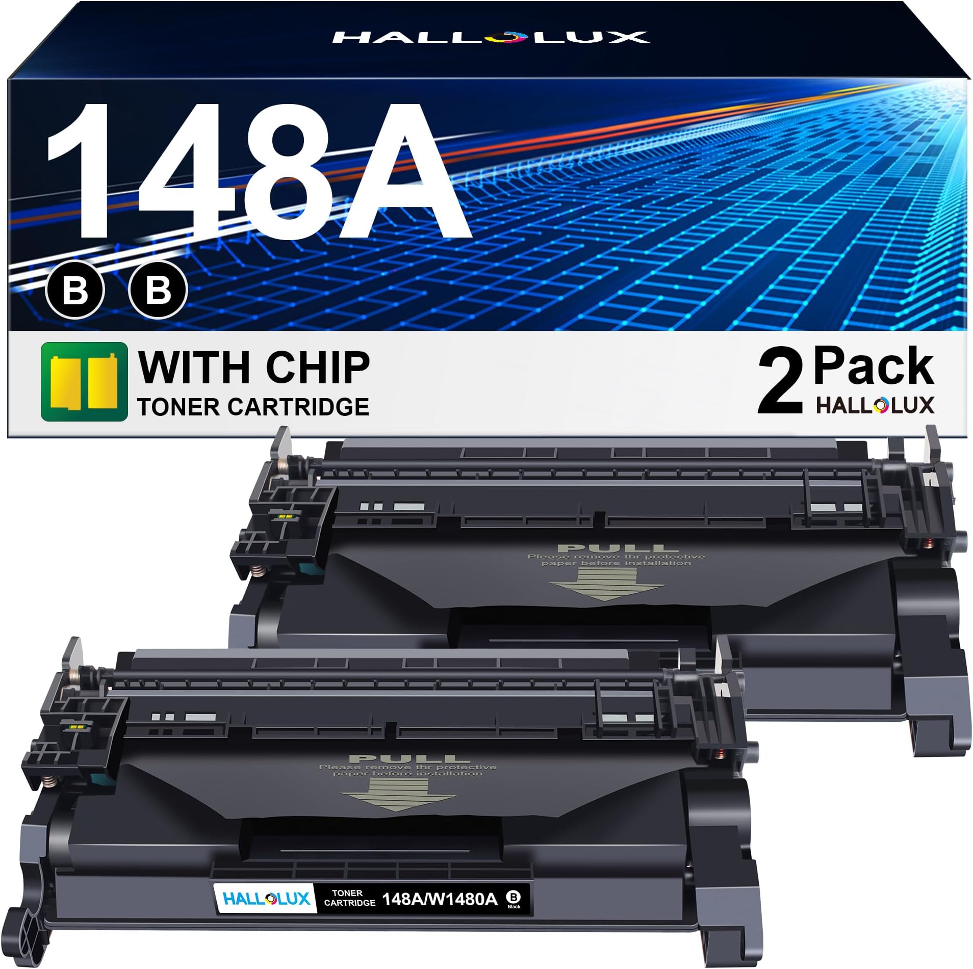 Amazon.com: 148A W1480A Toner- (with Chip) Compatible 2 Pack 148A Toner ...