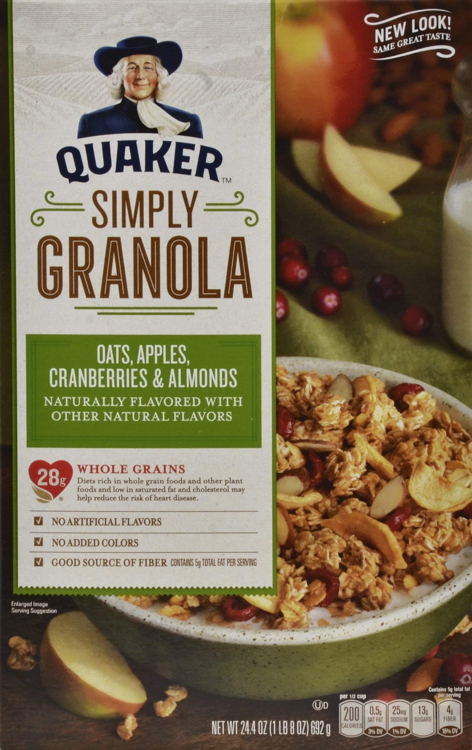 Amazon.com: Quaker Simply Granola, Oats, Honey, Raisins and Almonds, 28 ...