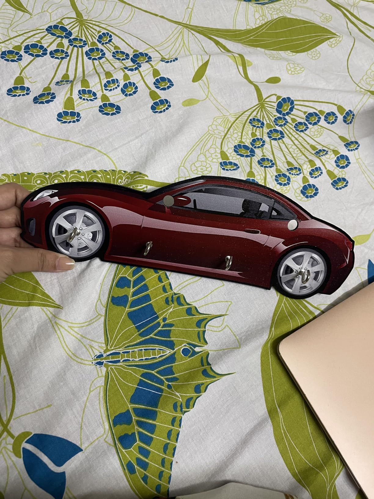 CRAFTINKY Wall Mounted Wooden Car Design Key Holders for Wall Décor ...