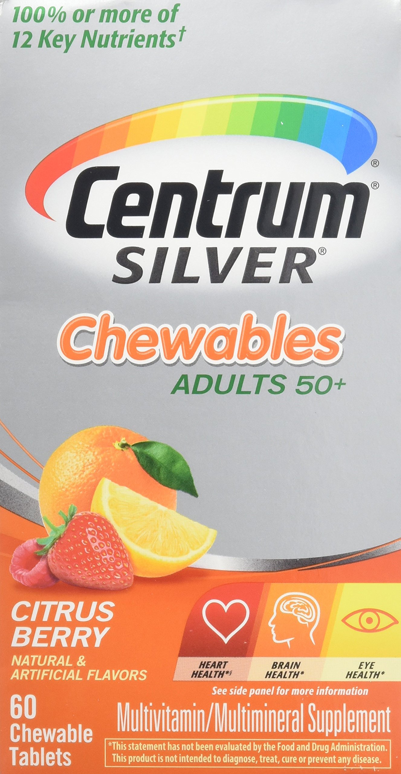 Centrum Silver Tablets Chewables Citrus Berry 60 Tablets | Desertcart UAE