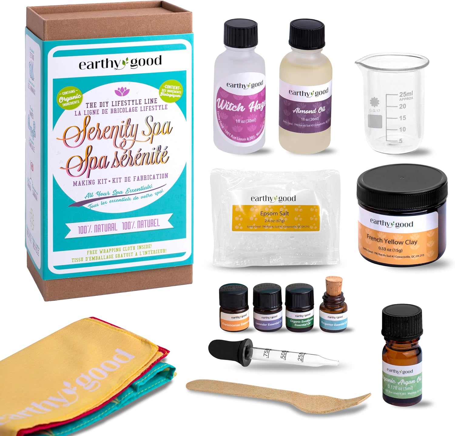 Amazon.com : Earthy Good -DIY Spa Kit Organic Ingredients-100% Natural ...