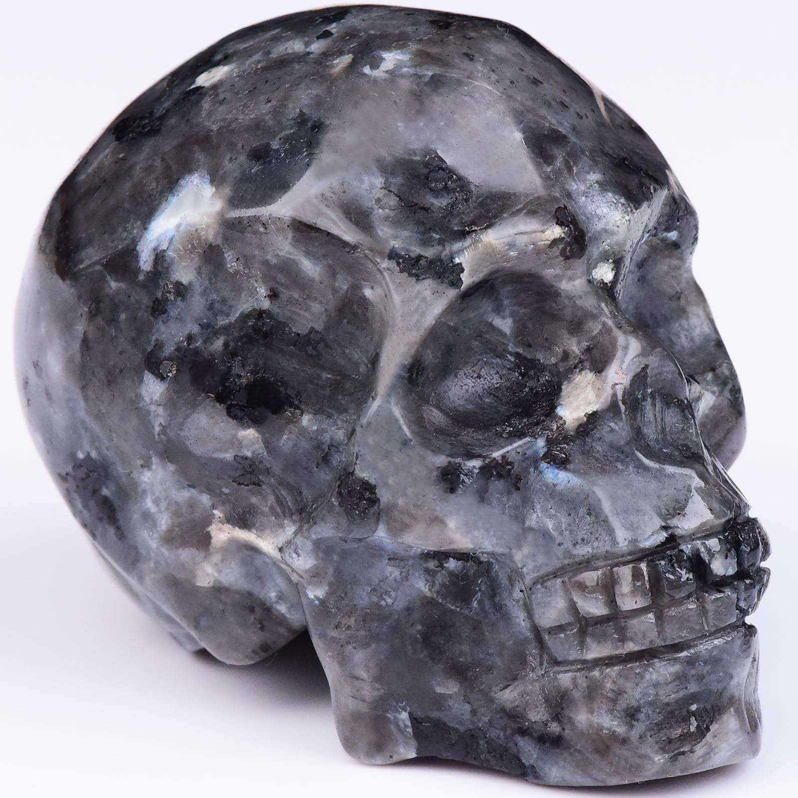 Amazon.com: QLRSUXN 2 Inch Shimmer Stone Crystal Skulls Decor,Human ...
