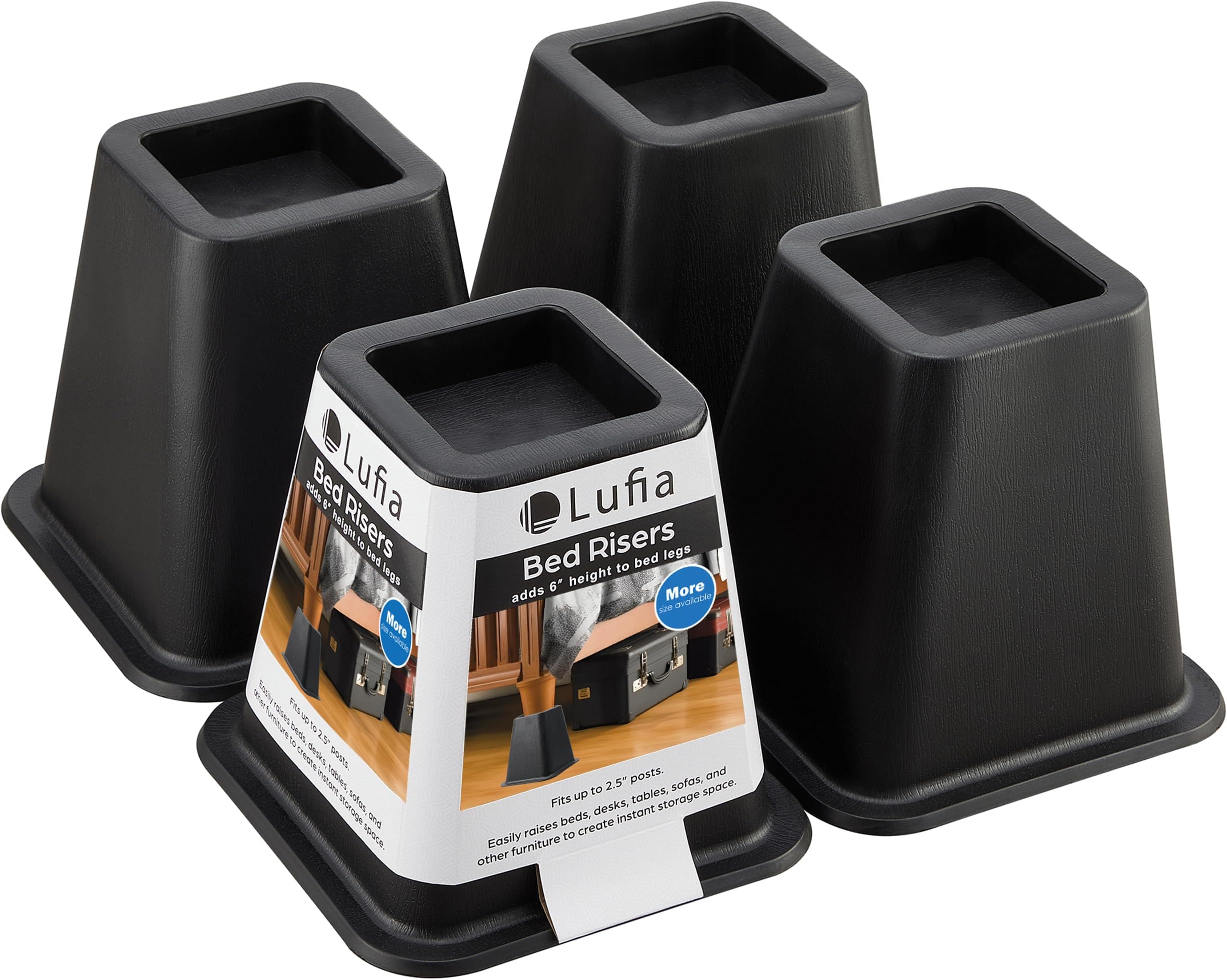 Amazon.com: J&V TEXTILES Bed Furniture Risers - Elevation in 6 Inch ...