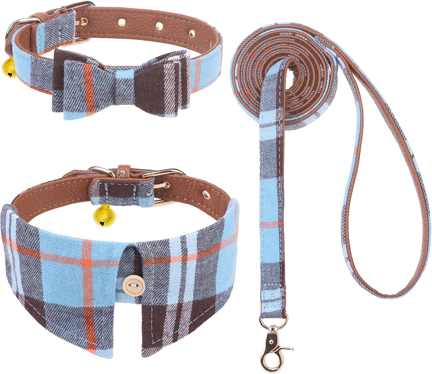 Amazon.com : EXPAWLORER Puppy Collar and Leash Set - Classic Plaid ...