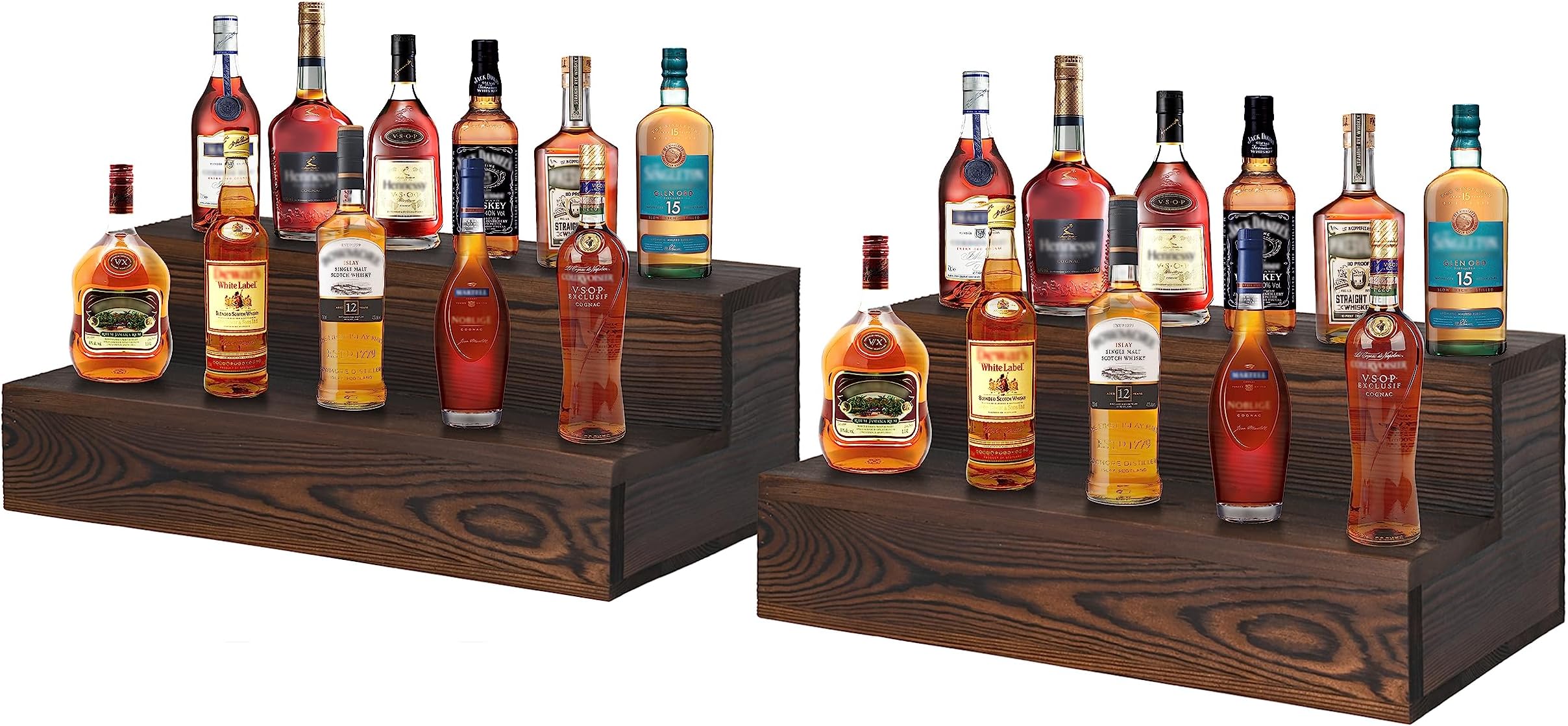 Amazon.com: tongmo 2 Pack Liquor Bottle Stand - 3 Tier Liquor Bar ...