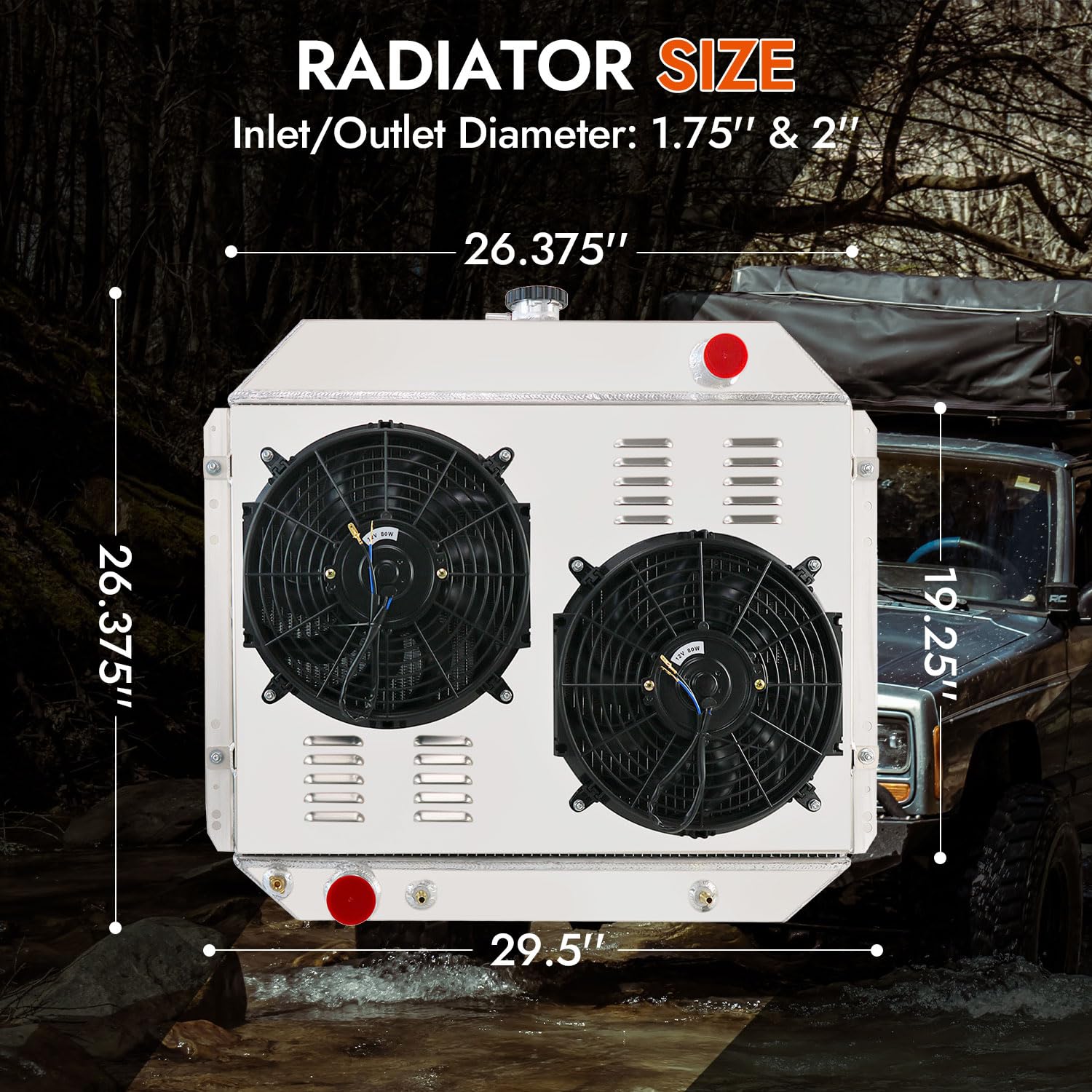 Snapklik.com : 3 Row Aluminum Radiator For 1966-1979 Ford F100 F150 ...