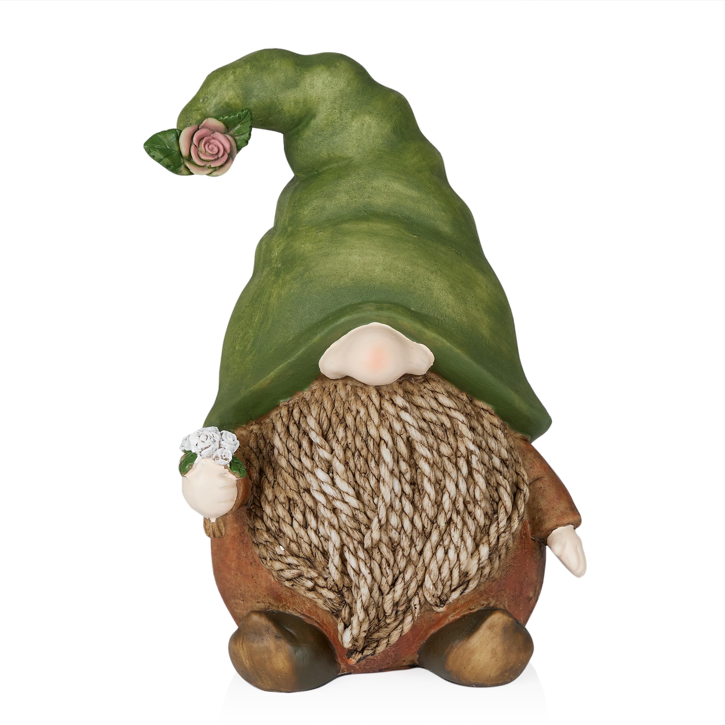Amazon.com: Alpine Corporation QWR1442 Gnome with Green Hat Holding a ...