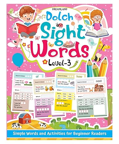 Dolch Sight Words Level 3 Book for Kids Age 4 -7 years - Simple Words ...